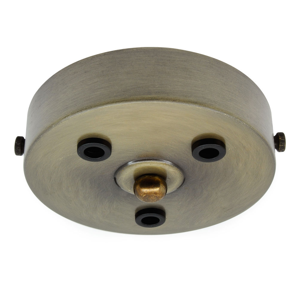 Three Way Ceiling Rose Antique Brass 100mm | Mr Resistor Lighting