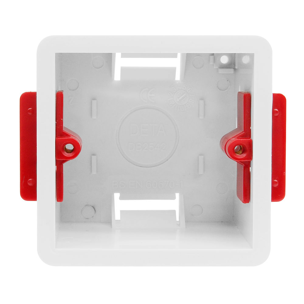 Single Plate Plasterboard Back Box Plastic 46mm | Mr Resistor Lighting