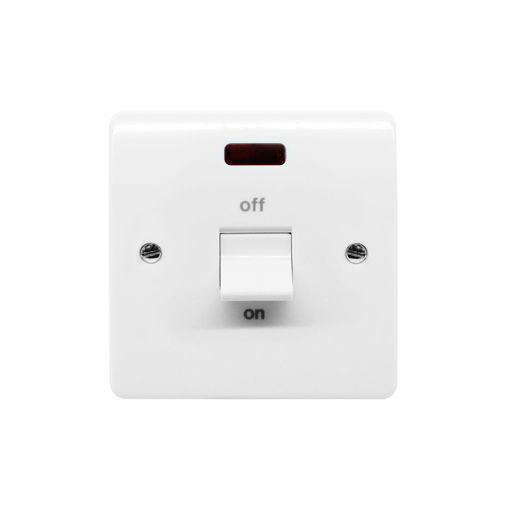 MK Logic Plus Cooker Switch 1 gang single plate 32 amp cooker Neon ...