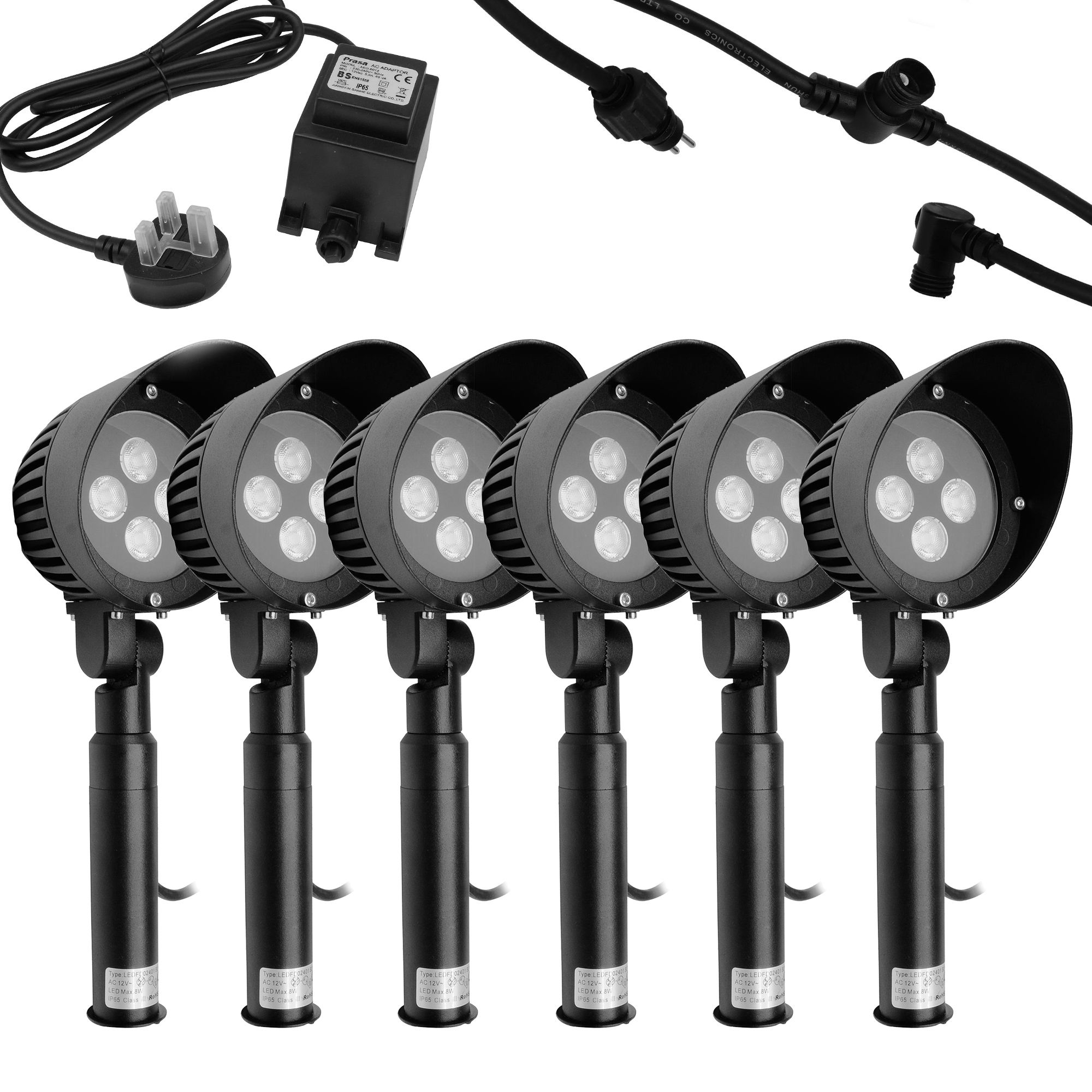 LED Hood Large Spike Kit 12V 6 x 8W 3000K Warm White | Mr Resistor Lighting