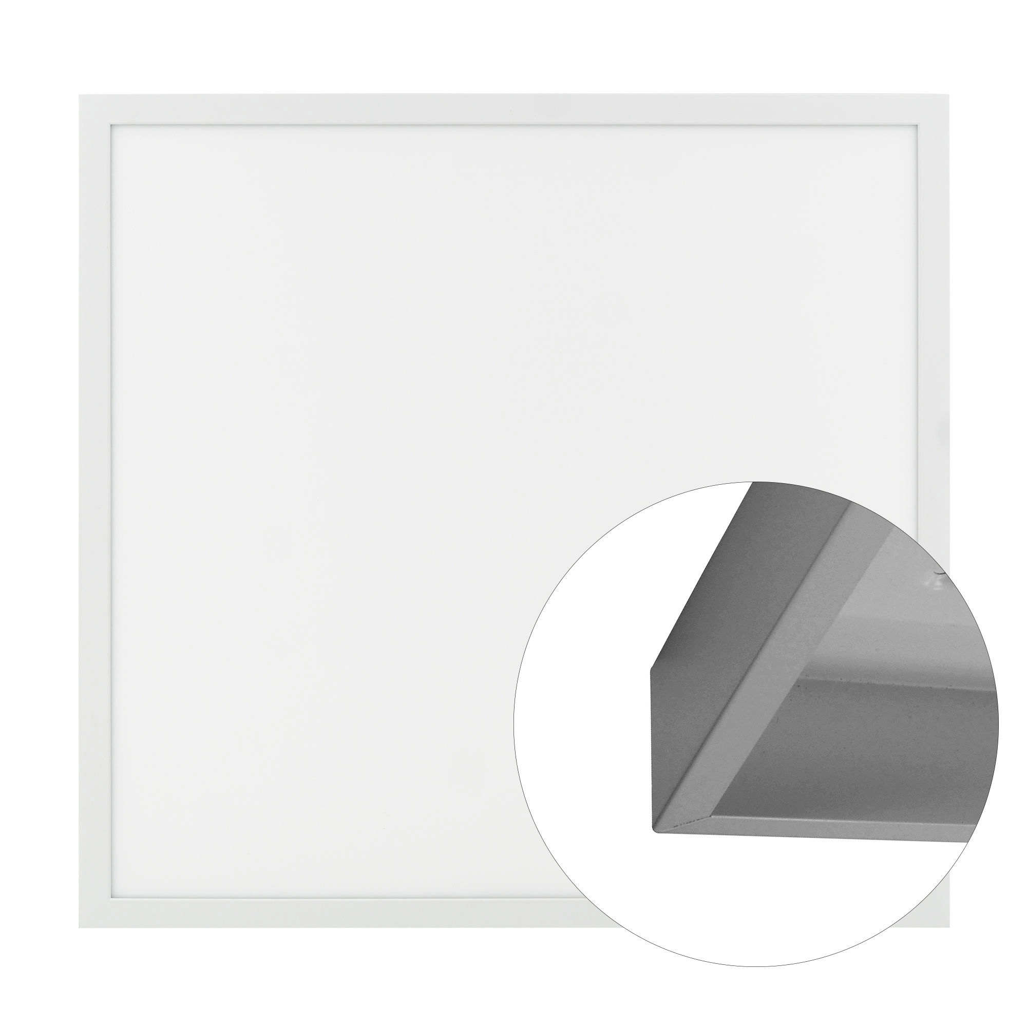 LED Panel 24V 600 x 600 mm Surface Silver Box Kit 4000K Cool White 40W ...