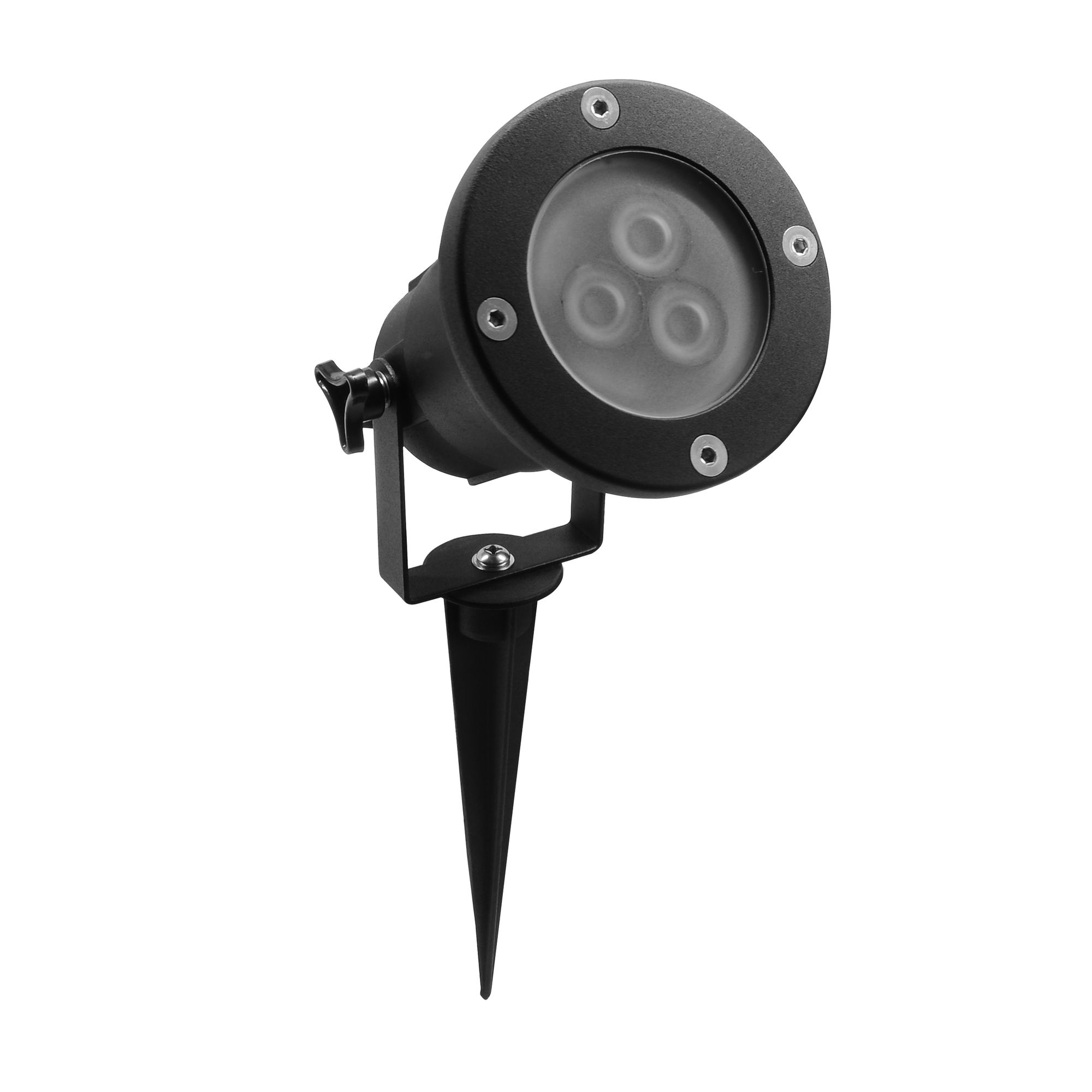 3 x LED Warm White Spike Garden Light 3 x 3W Black | Mr Resistor Lighting