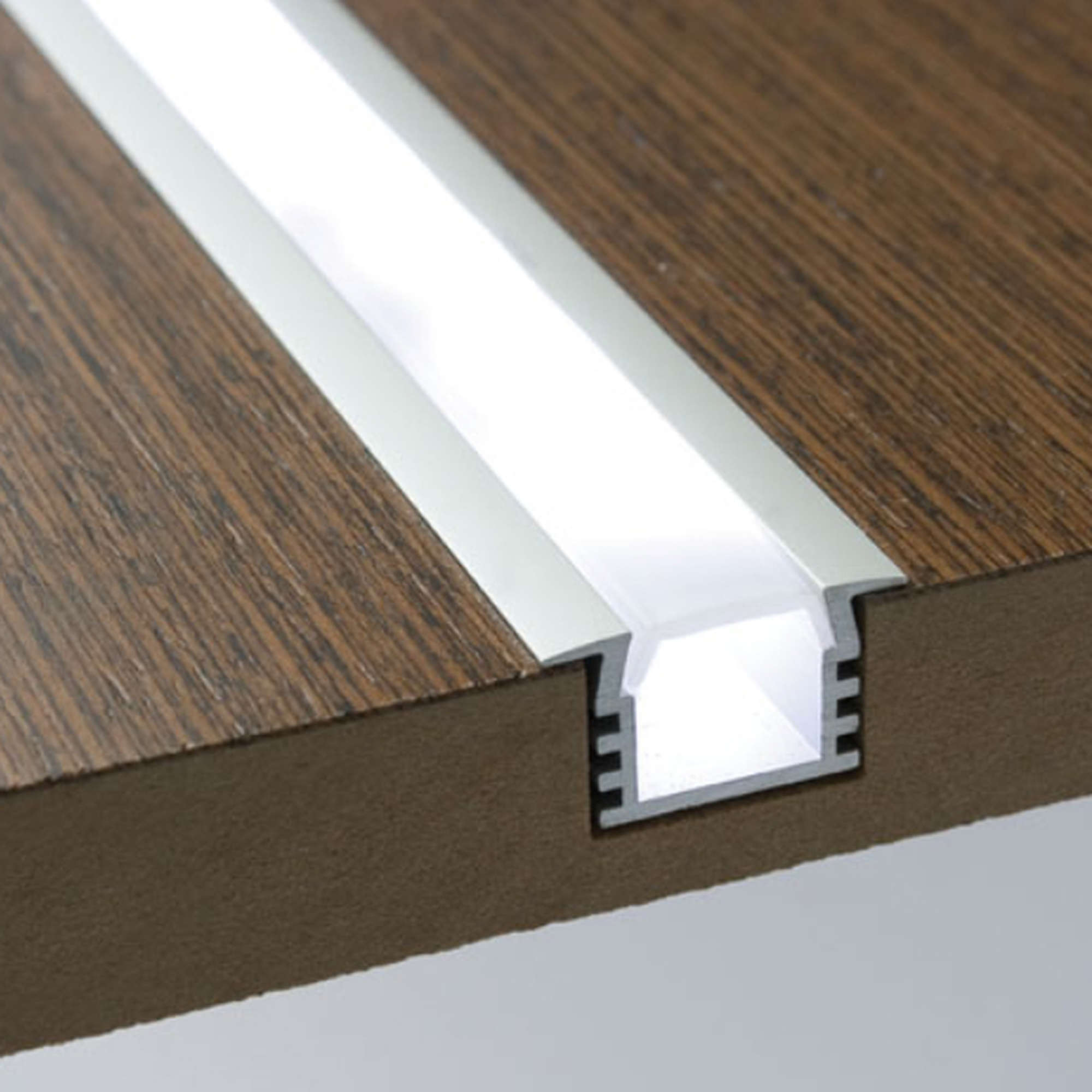 Maxi Recessed Extrusion Profile Anodised Aluminium 1070mm | Mr Resistor ...