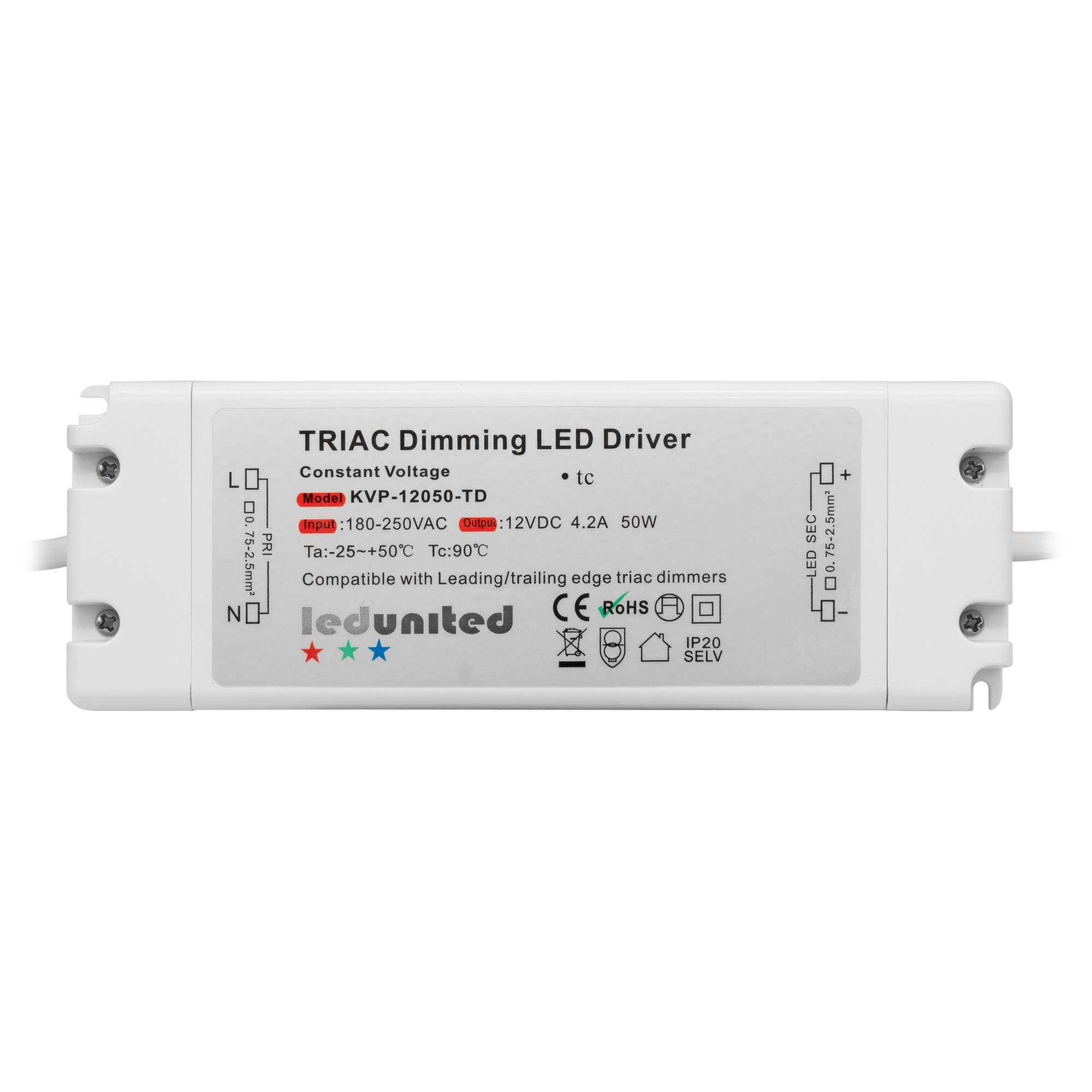 Triac LED Dimming Driver 50W 12V (Constant Voltage) | Mr Resistor Lighting