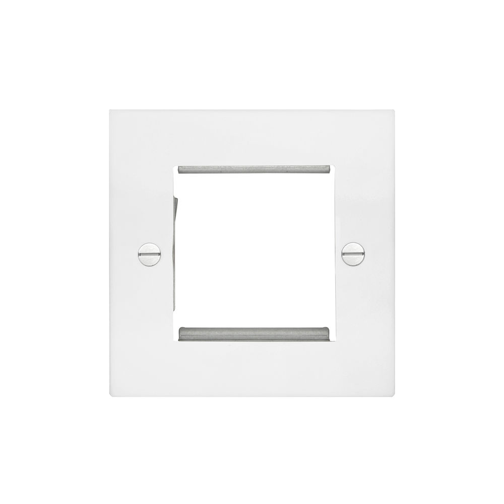 Euro Plate 2 Gang Euro Plate Matt White | Mr Resistor Lighting