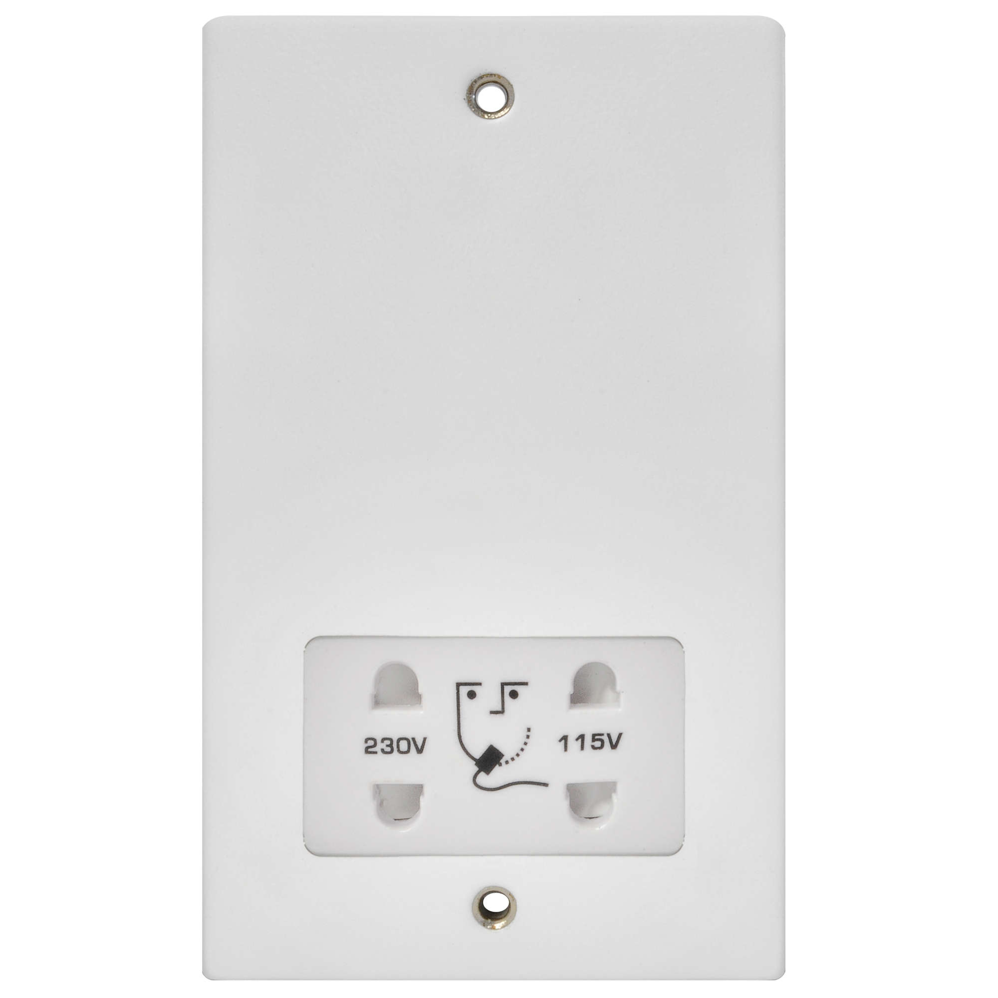 Shaver Point 1 gang shaver socket Matt White | Mr Resistor Lighting