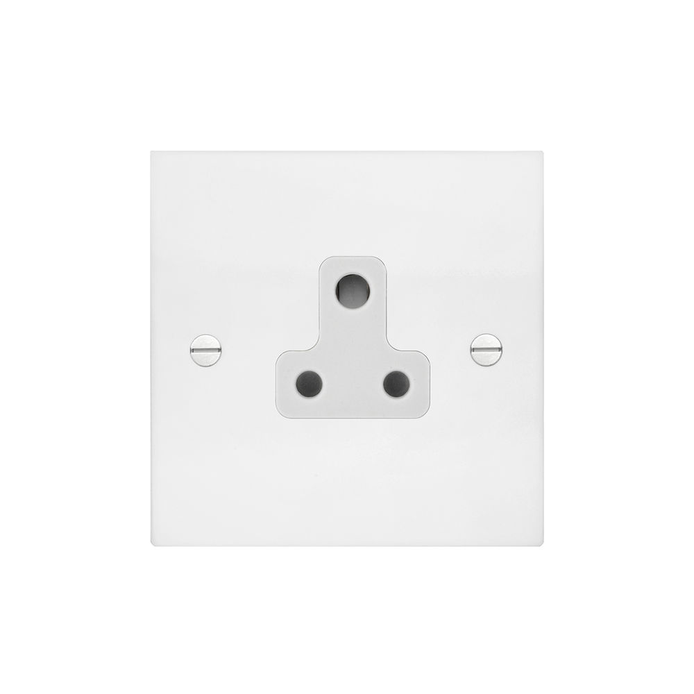 Light Socket 1 gang 5 amp unswitched socket outlet Matt White | Mr ...