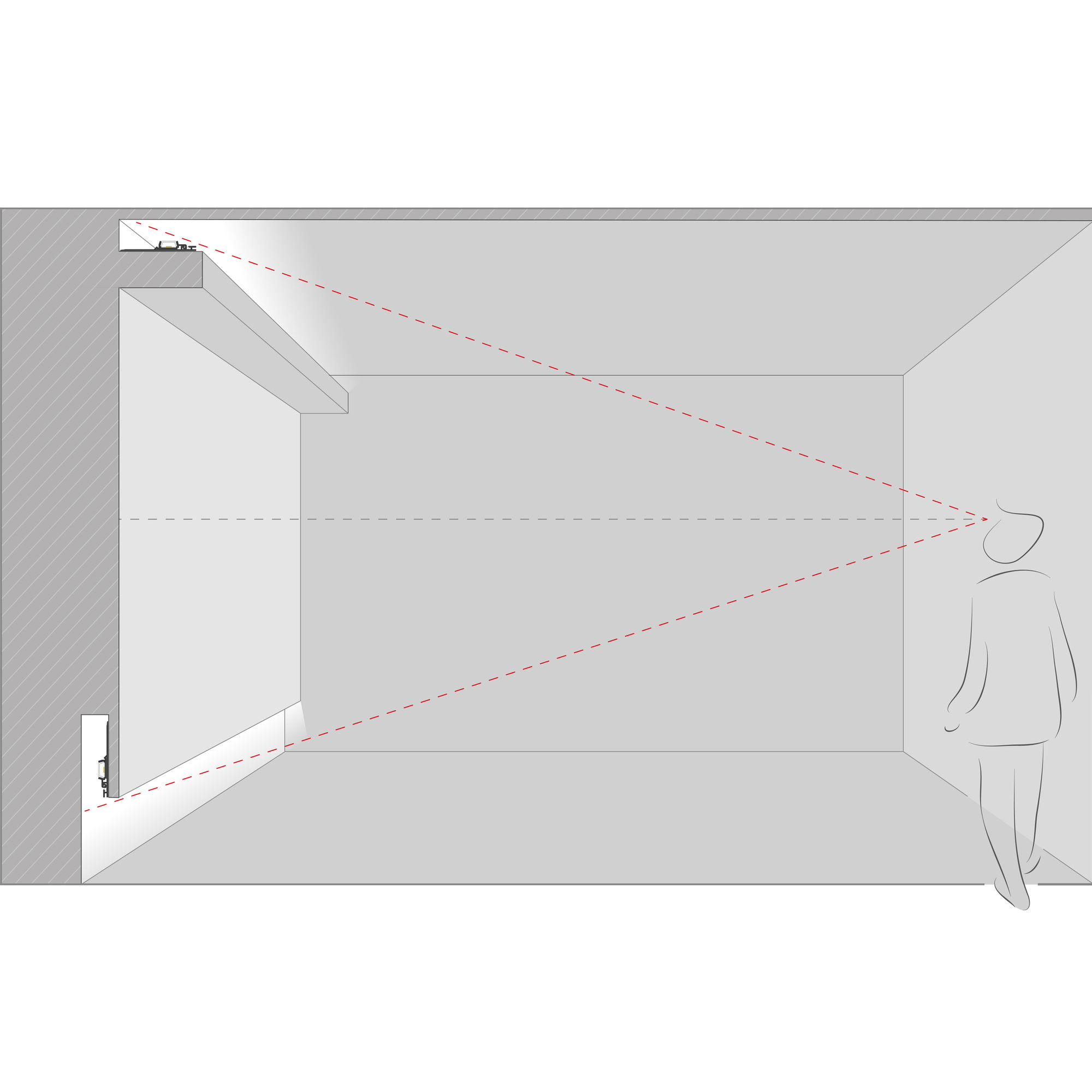 NISA-PLA Shadow Gap Extrusion Profile Aluminium 2m | Mr Resistor Lighting