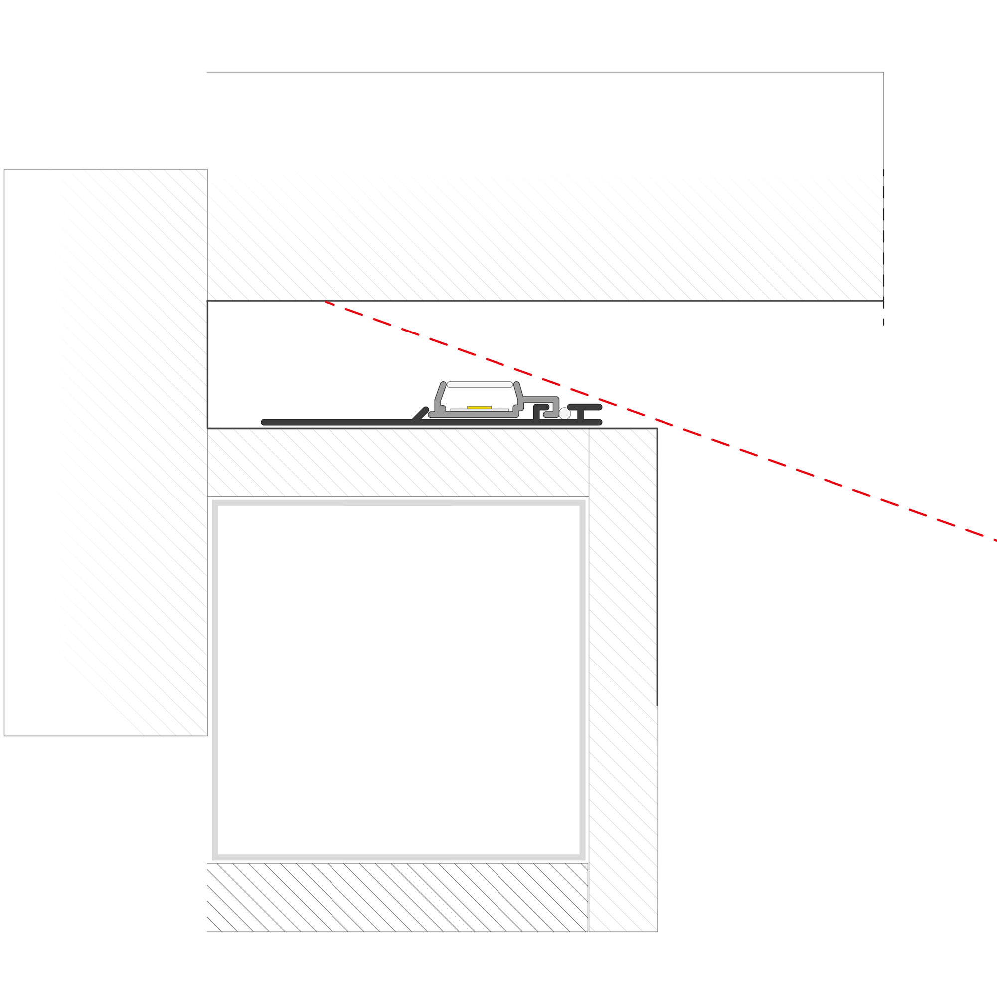 NISA-PLA Shadow Gap Extrusion Profile Aluminium 2m | Mr Resistor Lighting