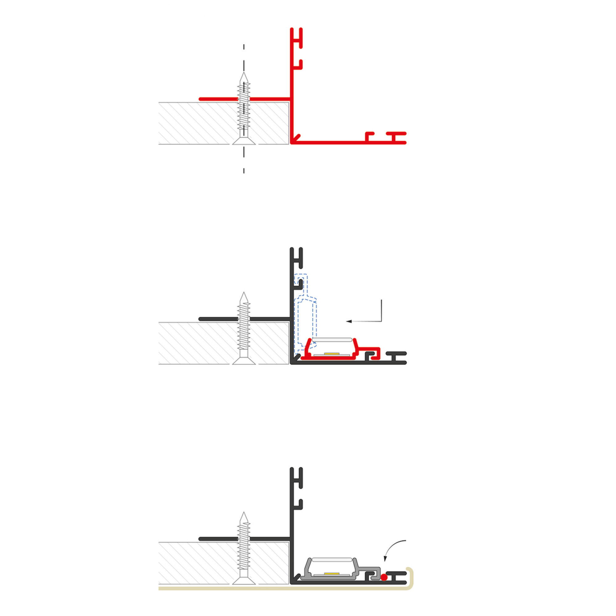 NISA-NI Shadow Gap Extrusion Profile Aluminium 2m | Mr Resistor Lighting