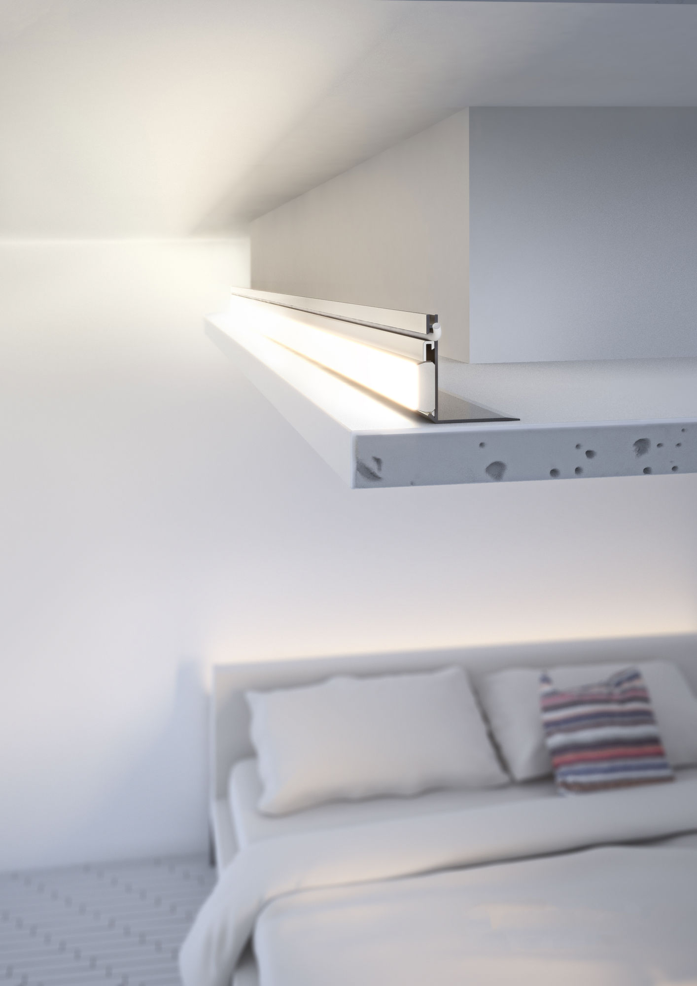 NISA-KON Shadow Gap Extrusion Profile Aluminium 2m | Mr Resistor Lighting