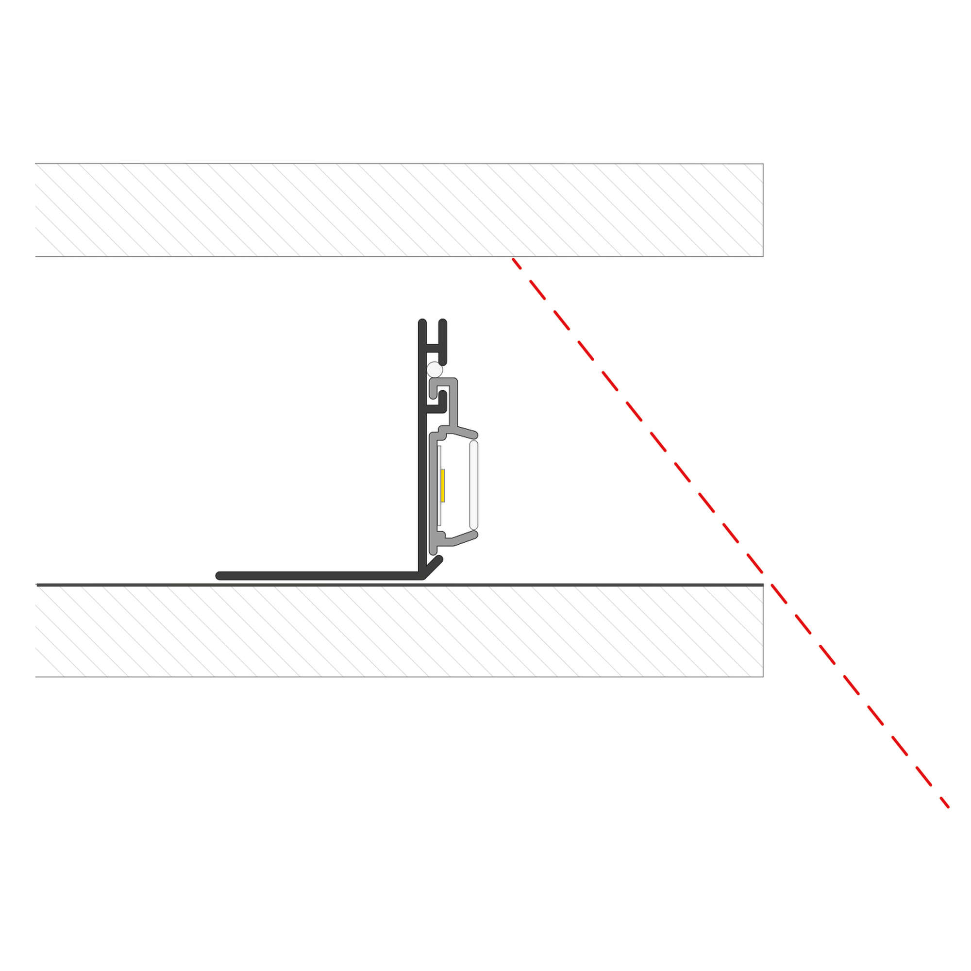 NISA-KON Shadow Gap Extrusion Profile Aluminium 2m | Mr Resistor Lighting