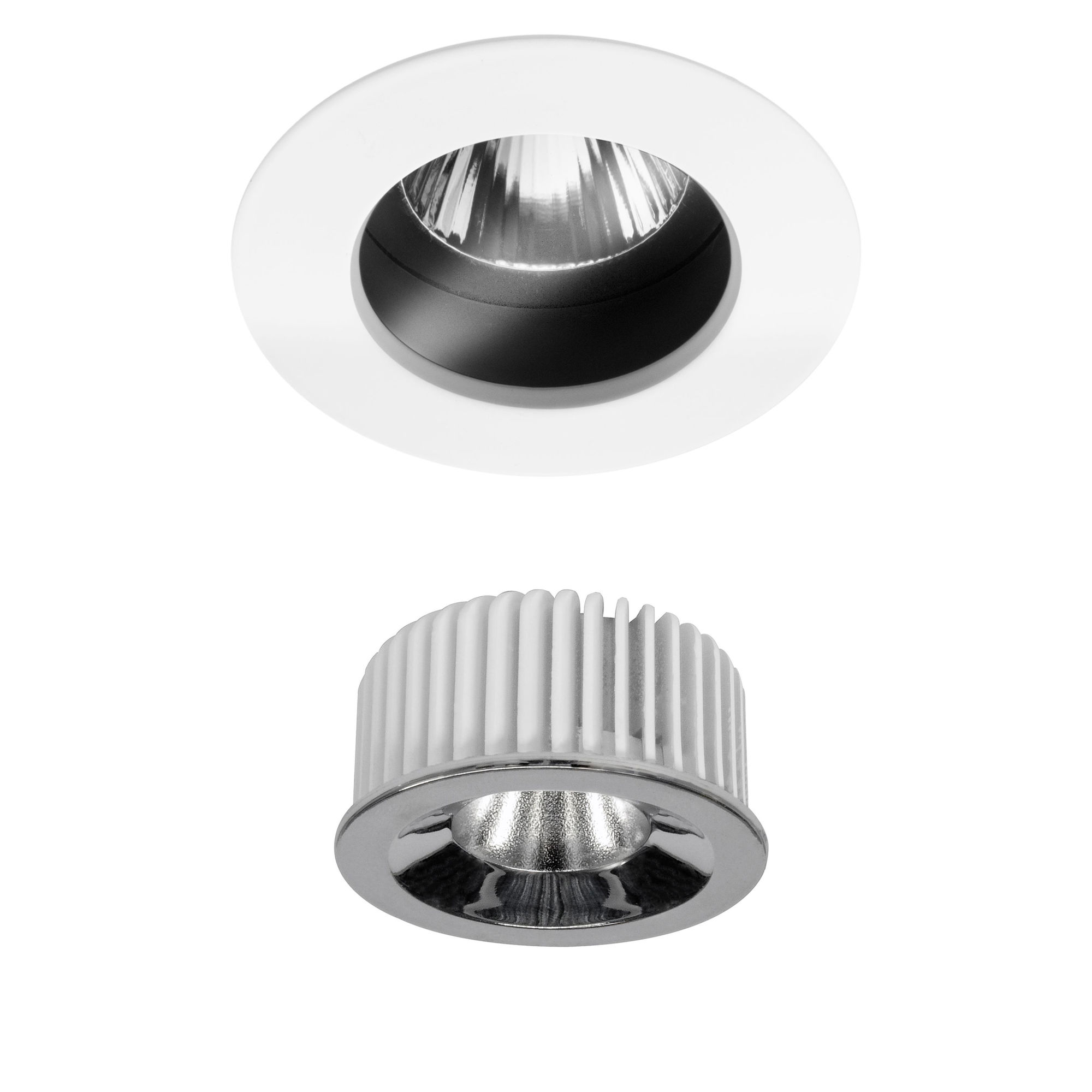 Elegant Fixed Downlight Clear IP54 Baffle Reality LED Short Module 25 ...