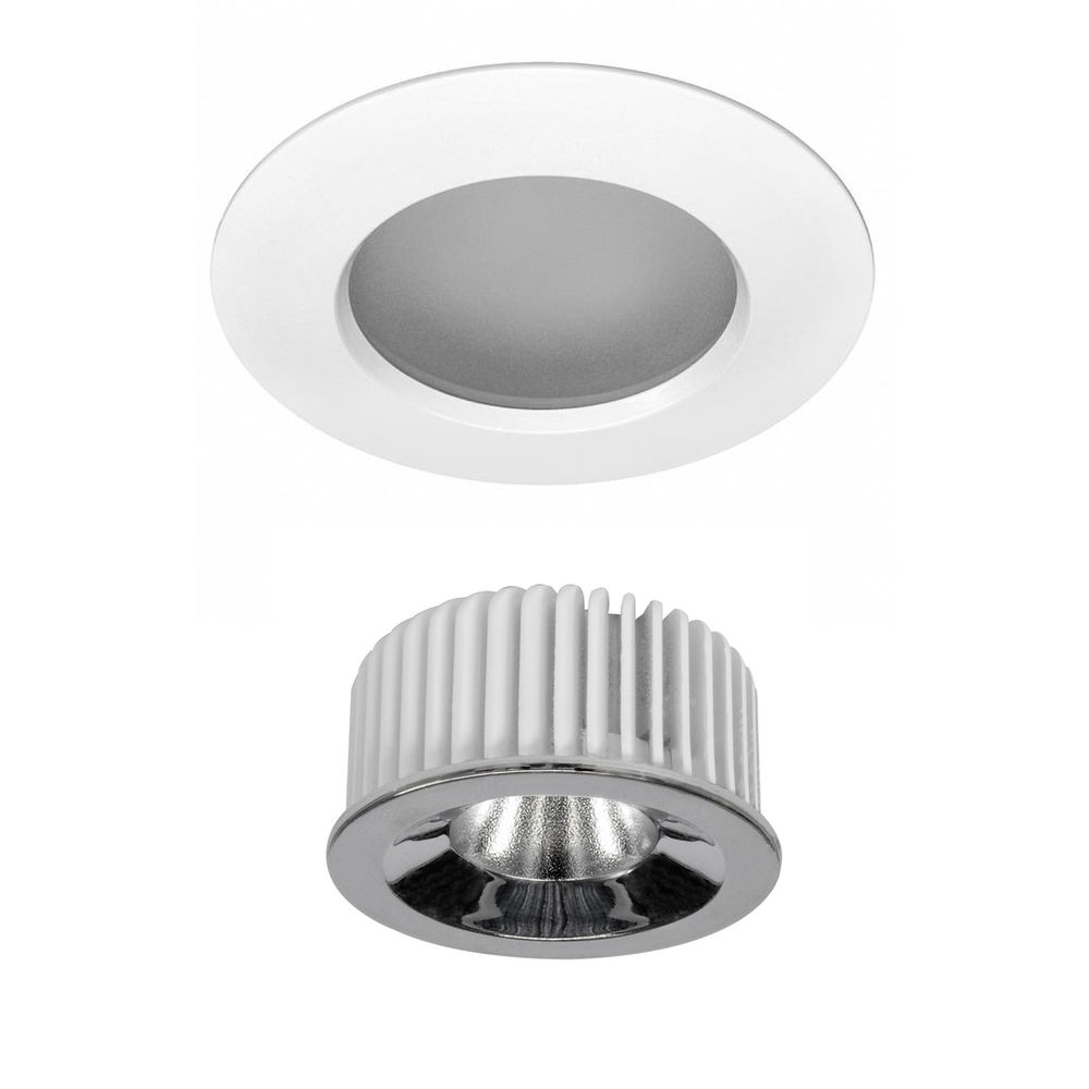 Elegant Fixed Downlight Frosted IP54 Baffle Reality LED Short Module 25 ...