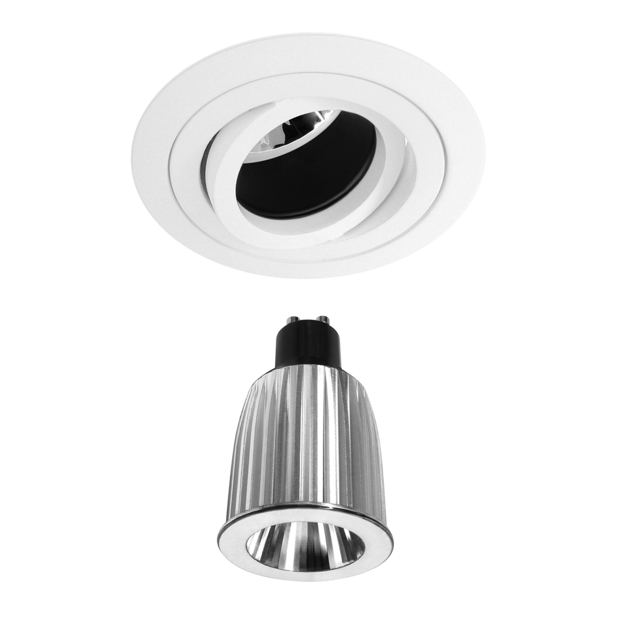 Rock 'n' Roll 50 Black Baffle, LED Reality GU10 Warm White (3000K) 7W ...