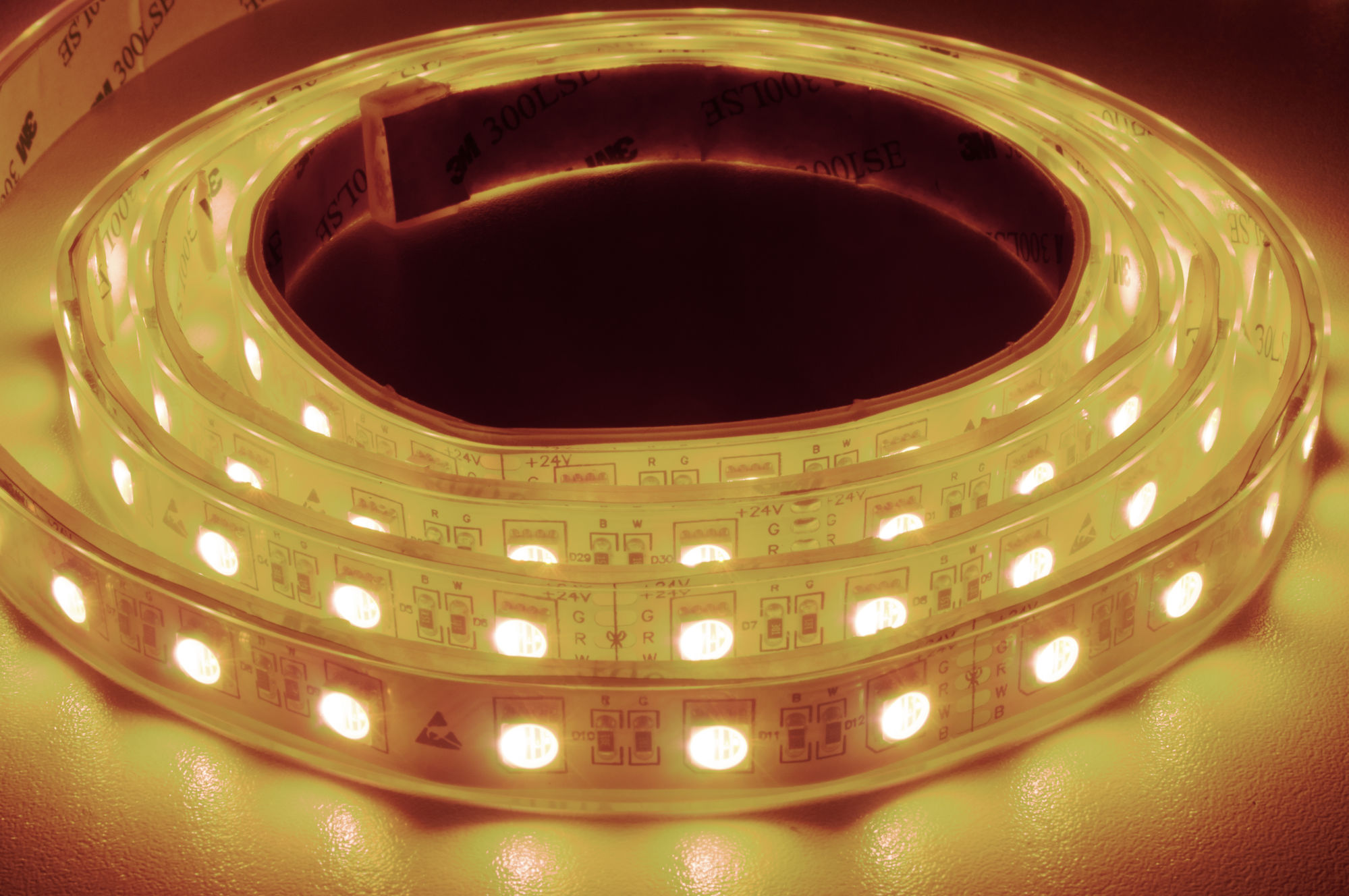 LED Tape Waterproof IP67 RGB + Warm White 5m (60xSMD 5050 LEDs/m) 24V ...