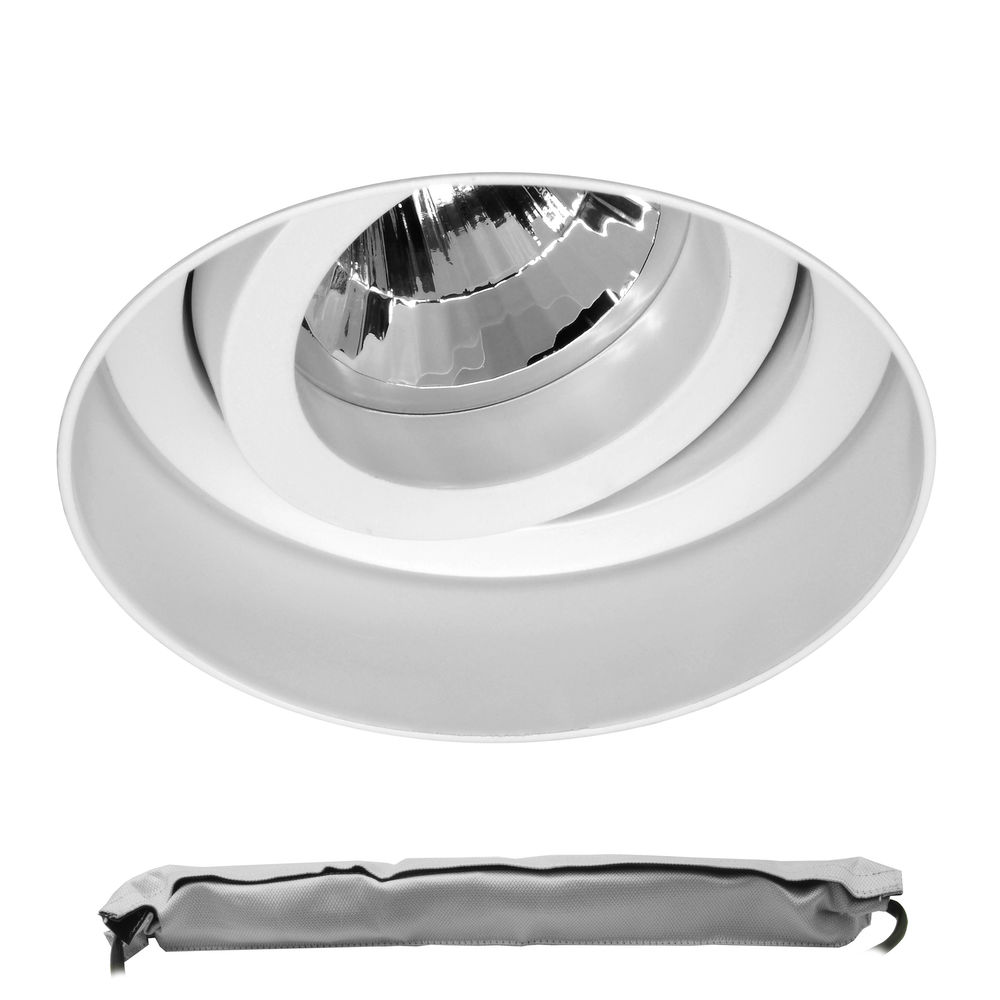 Trimless Round Adjustable Downlight LED GU10 Emergency Pack with ...