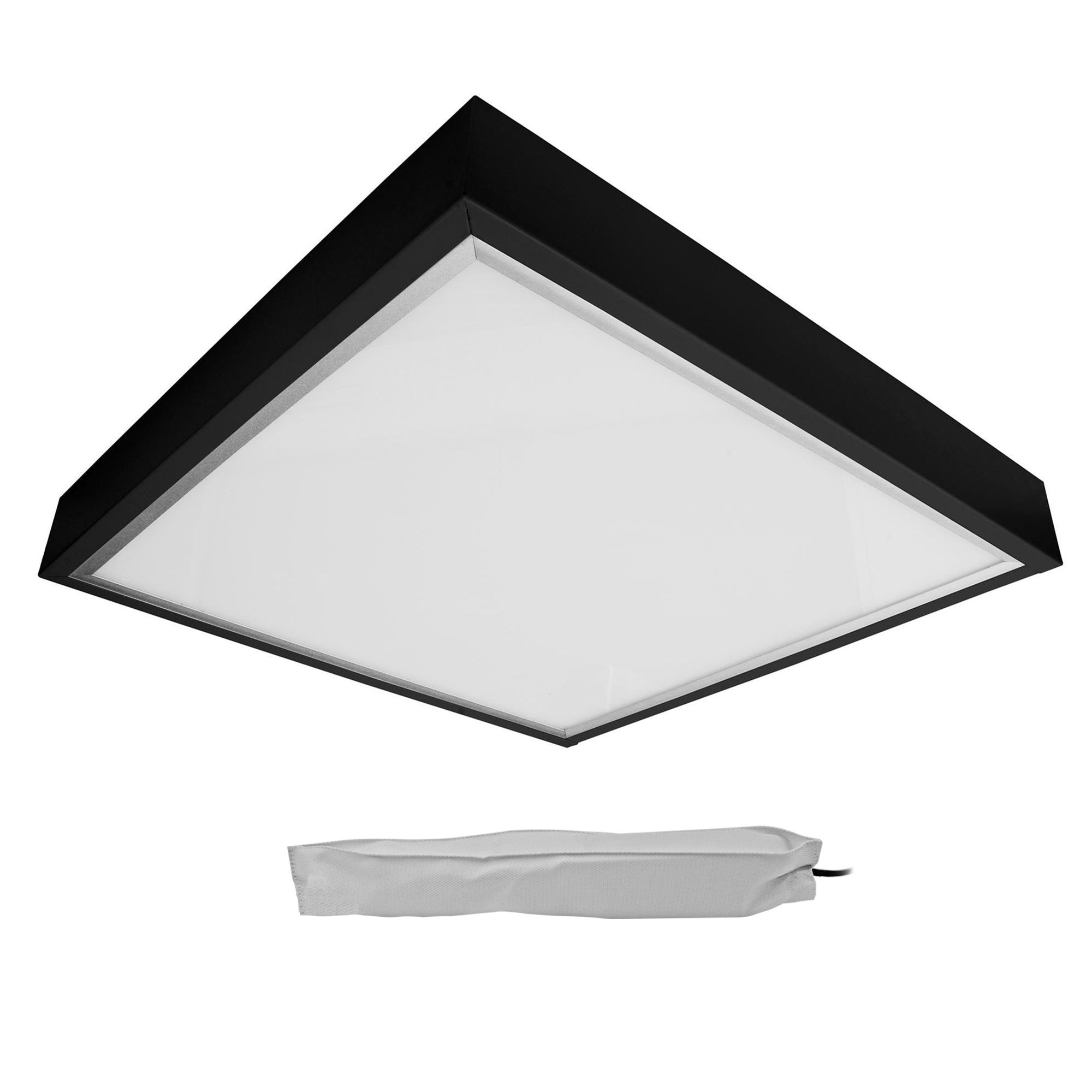 LED Panel Black Surface Box Emergency Kit 24V 600 x 600mm 4000K Cool ...