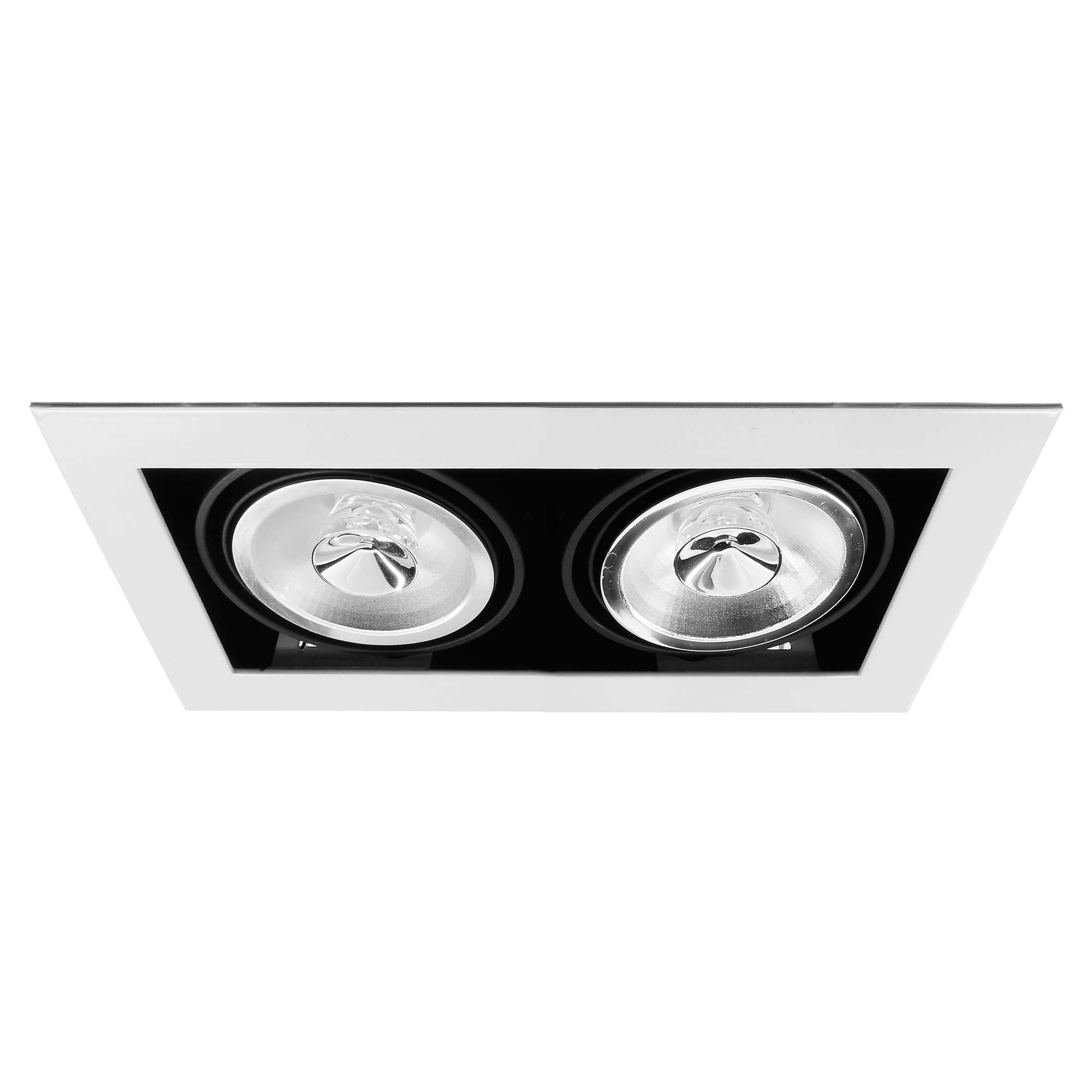 Double Downlight QR70 12V 2 x 50W Black / White | Mr Resistor Lighting