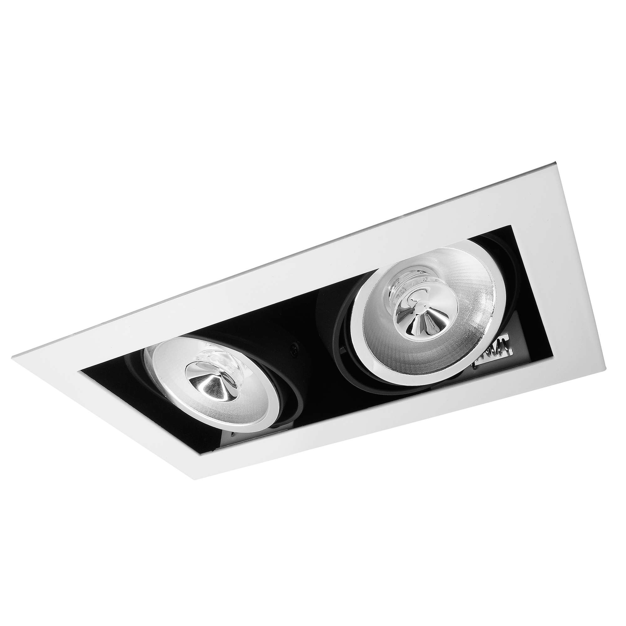 Double Downlight QR70 12V 2 x 50W Black / White | Mr Resistor Lighting