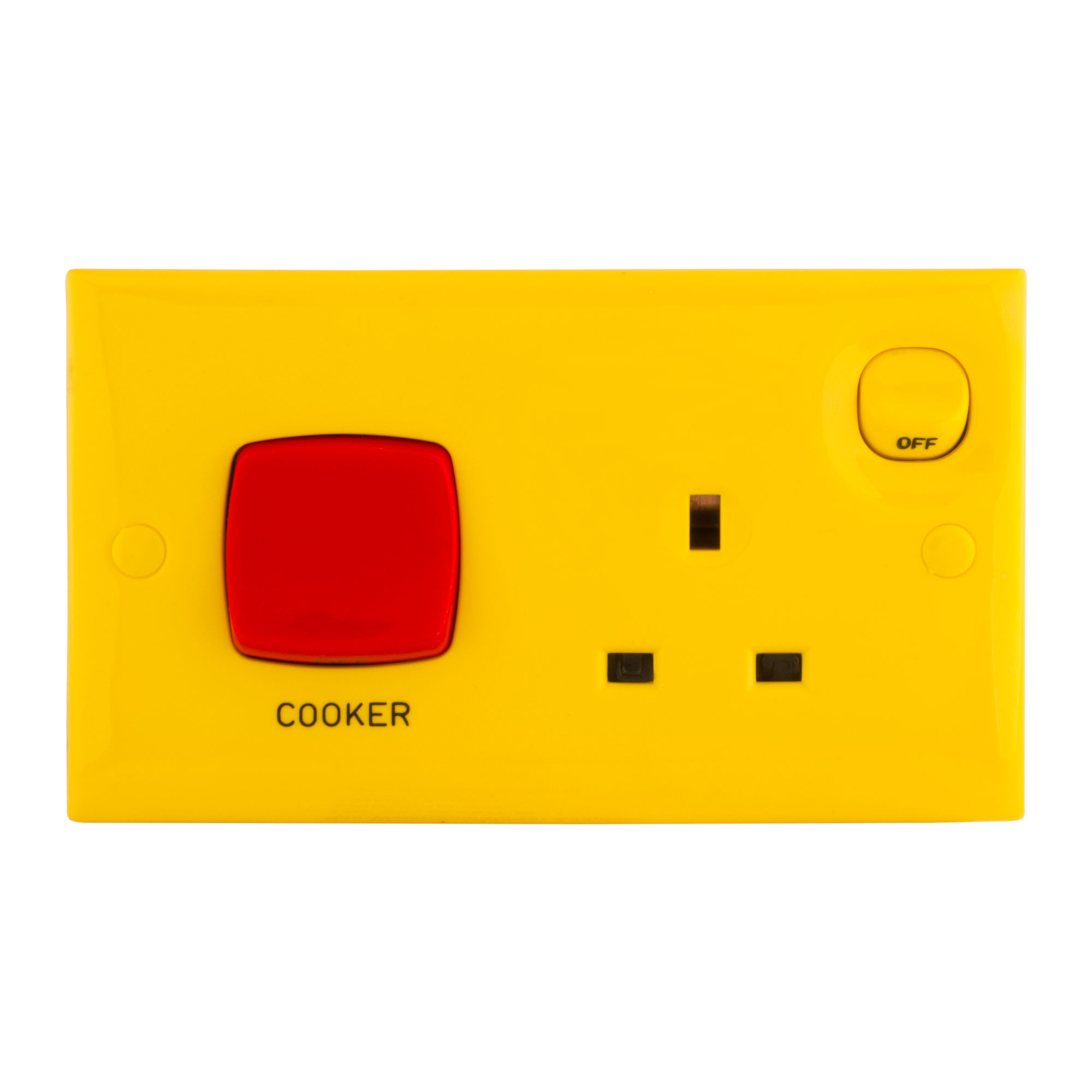 Cooker Switch 2 gang plate 45 amp cooker switch socket outlet | Mr ...