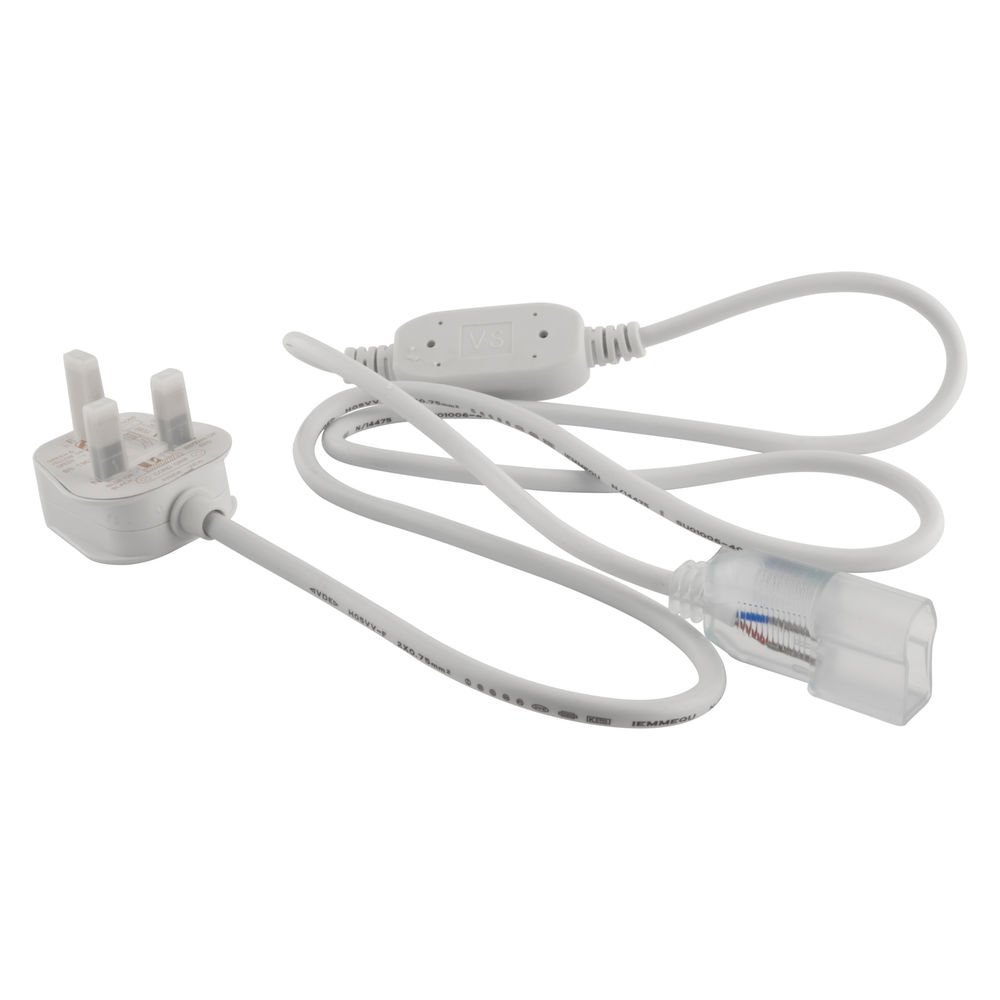 LED Neon Flex Power Cord 240V White | Mr Resistor Lighting