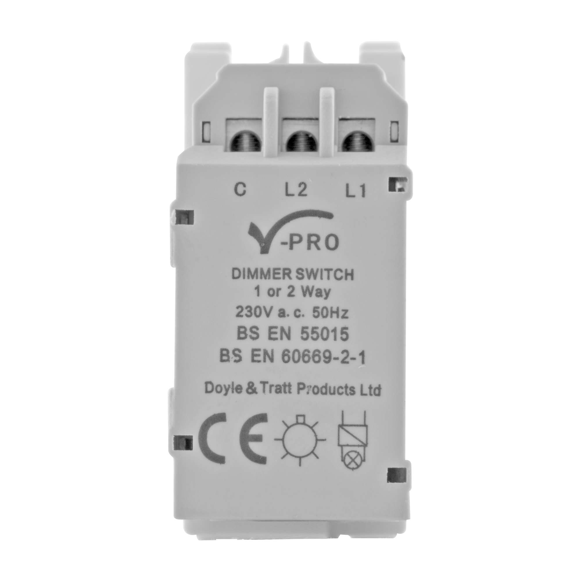LED 2-Way Push On / Off Rotary Dimmer 0 1-10 LEDs (1 Grid Space) White 120W | Mr Resistor Lighting