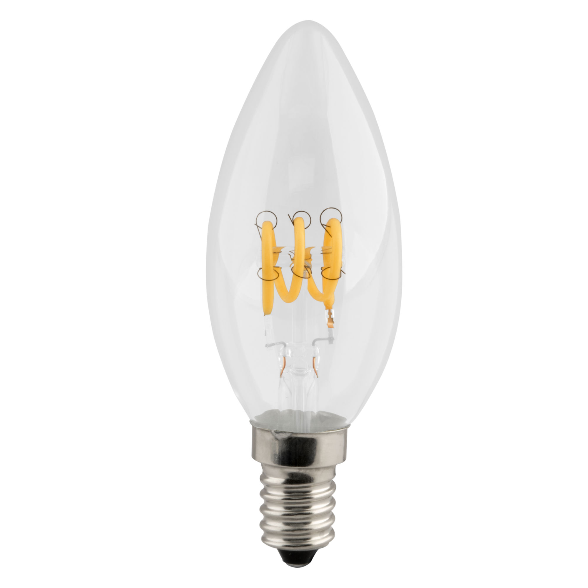 LED Carbon Filament Spiral Candle Light Bulb 35mm 280lm 2700K Dimmable ...