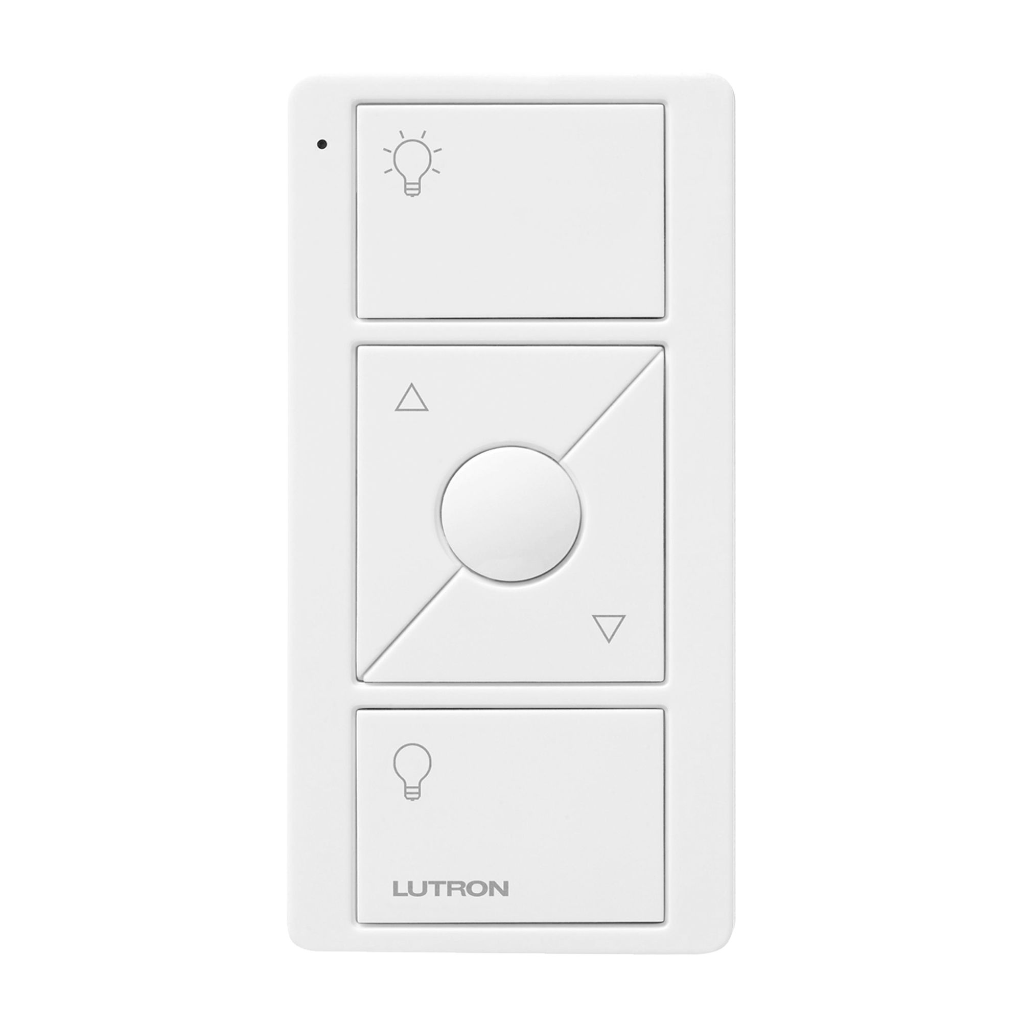 Lutron Pico Wireless 3 Button Raise/Lower and Light Icons White | Mr Resistor Lighting