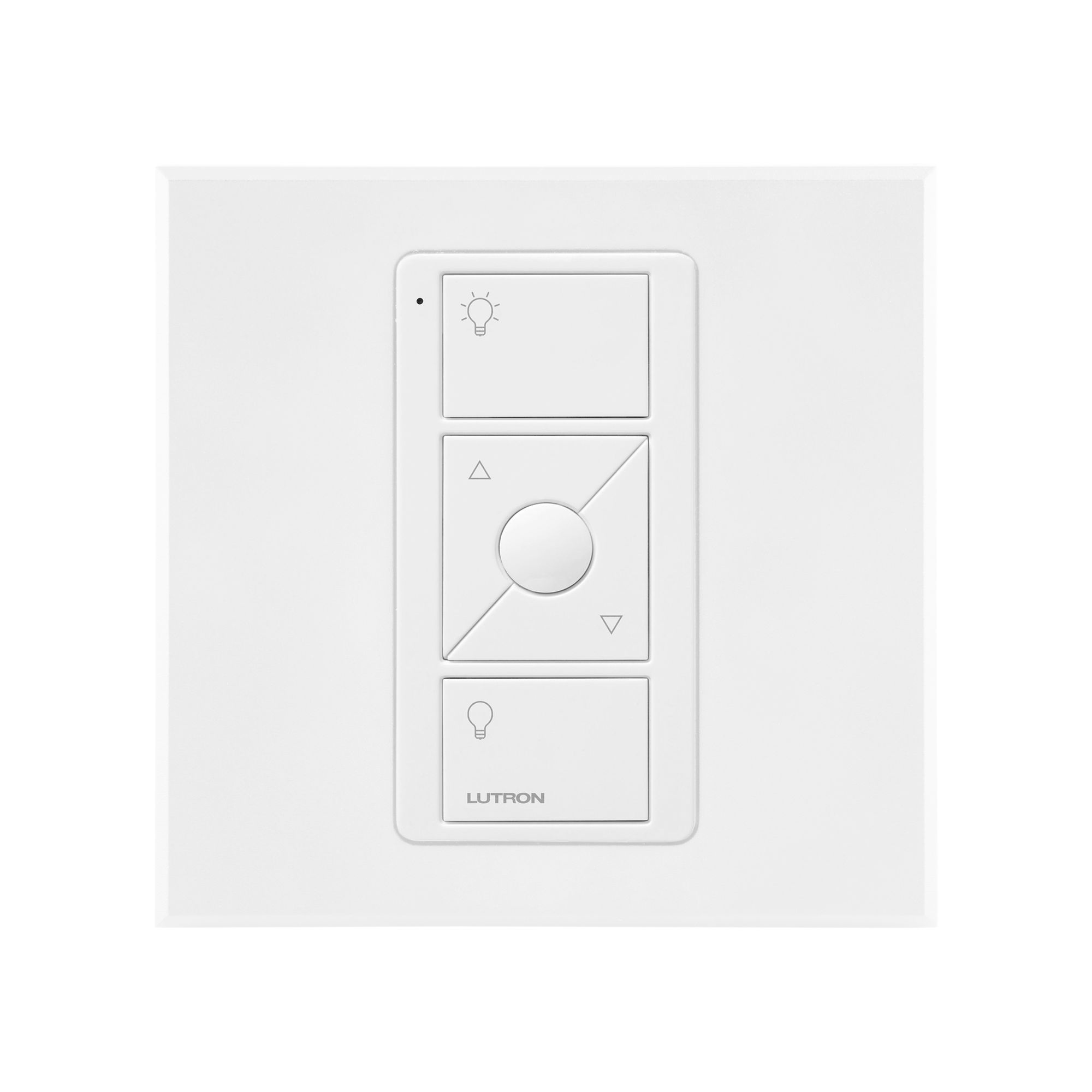 Lutron Pico Wireless 3 Button Raise/Lower and Light Icons White | Mr Resistor Lighting