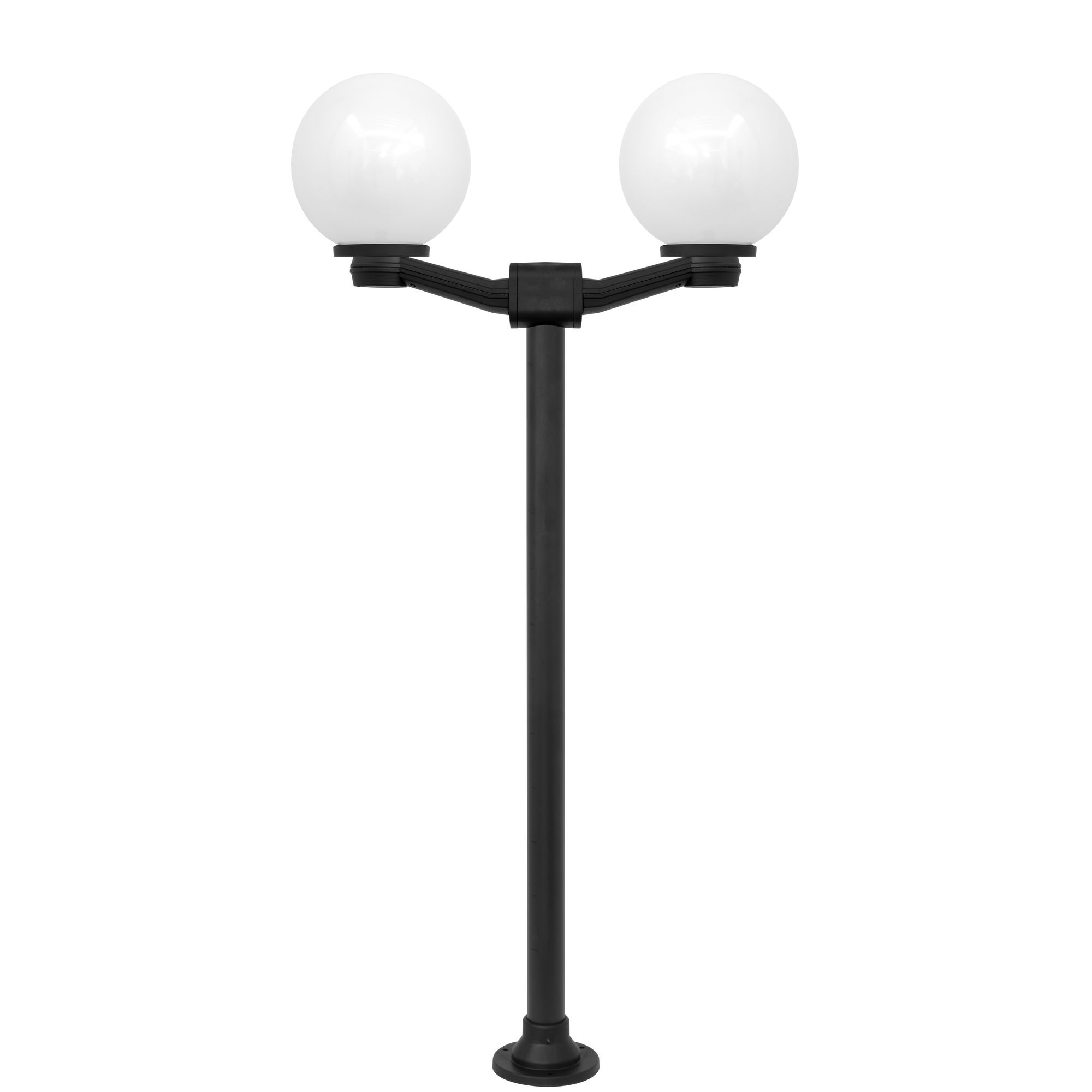 Globe Post Double Arm Kit 250mm Opal 1800mm | Mr Resistor Lighting
