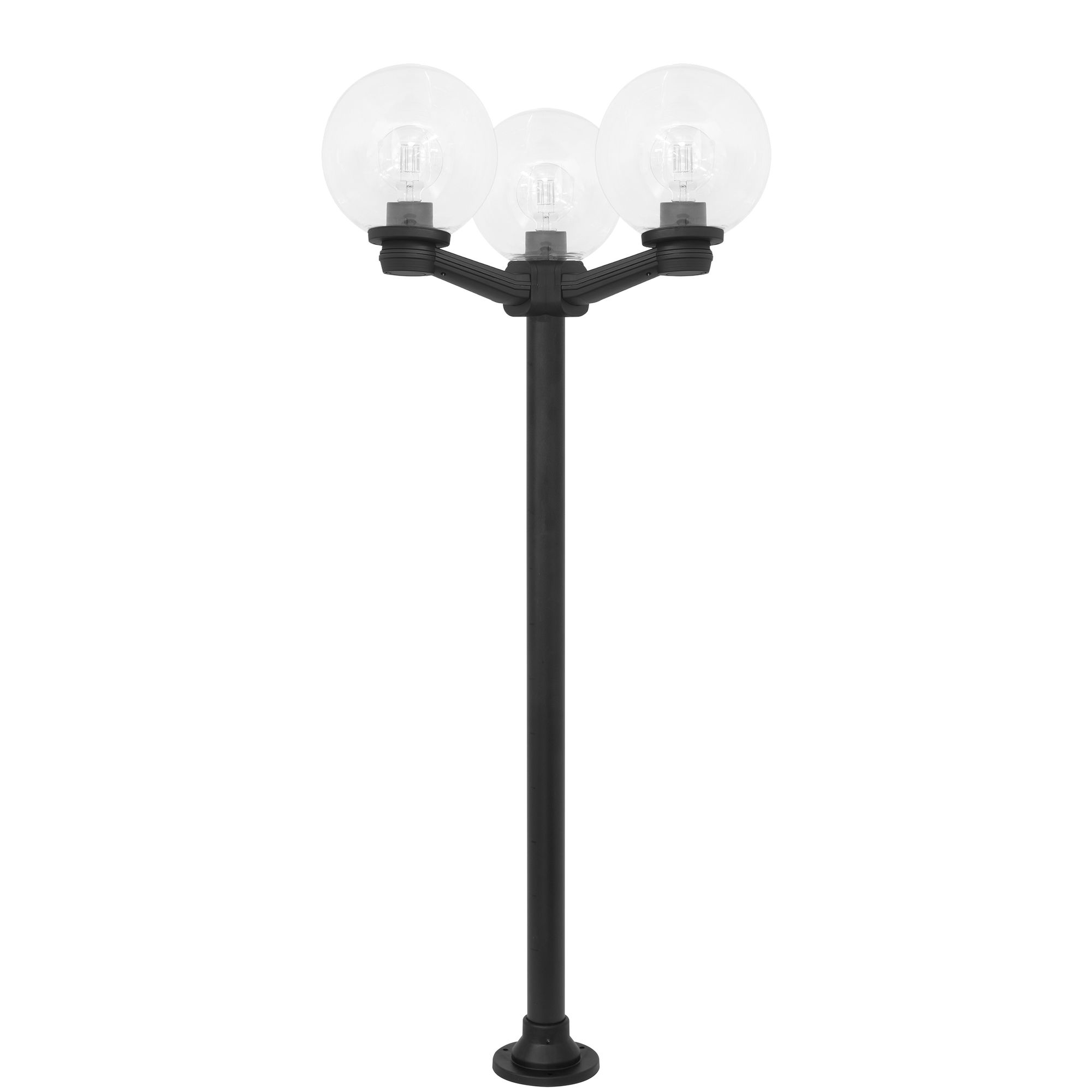 Globe Post Triple Arm Kit 250mm Clear 1800mm | Mr Resistor Lighting