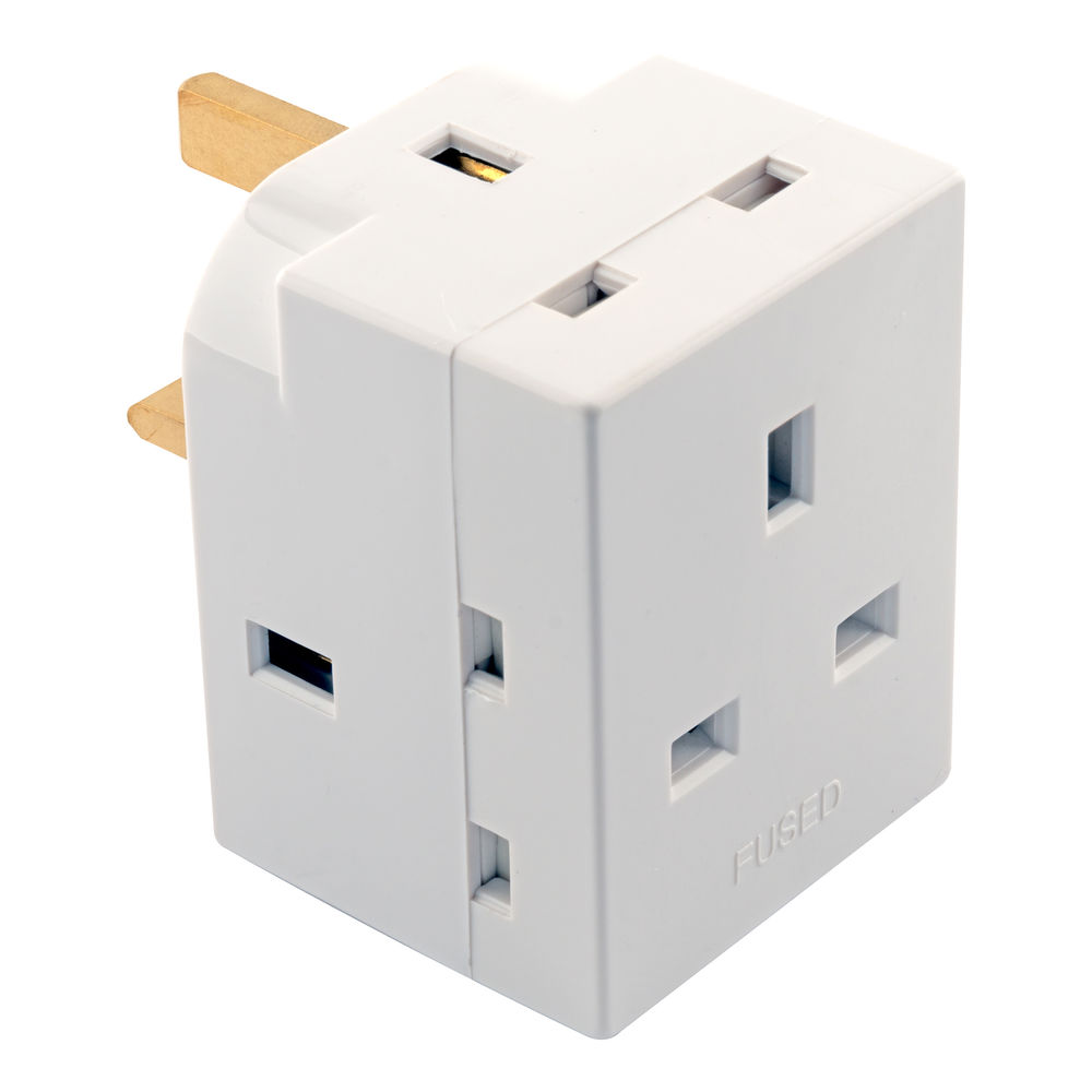Plug Adaptor 13A 3 Way | Mr Resistor Lighting