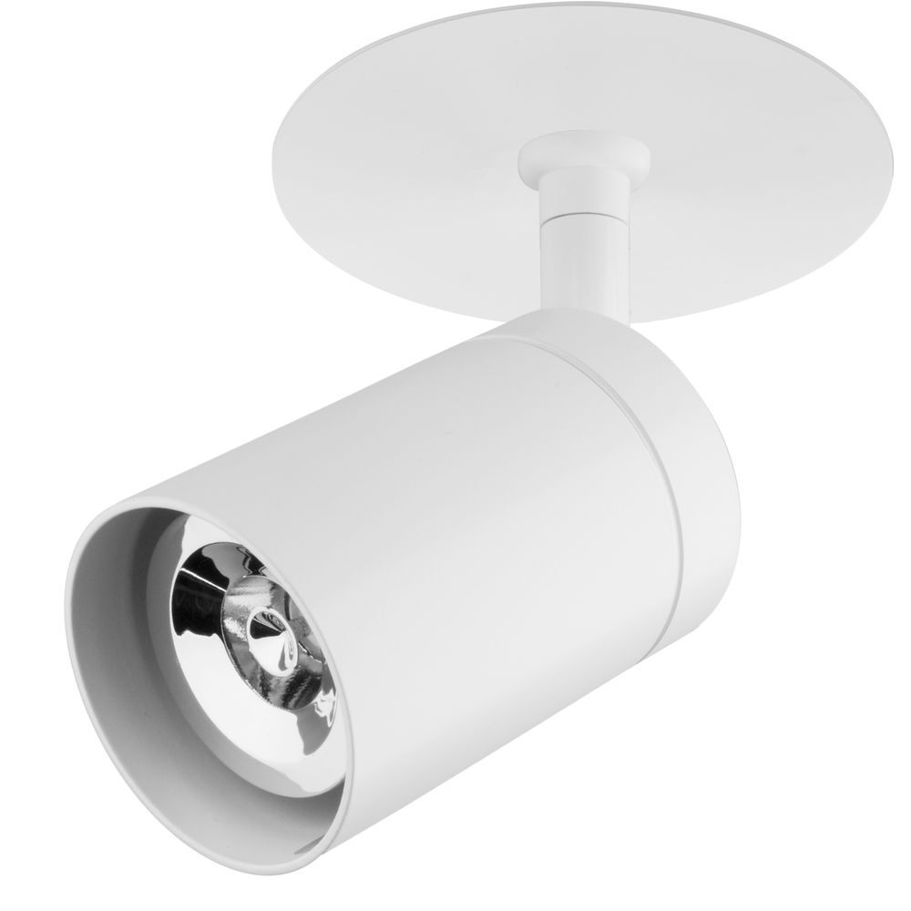 Short Tube Spotlight Semi Recessed 140mm Base GU10 240V 35W White | Mr ...