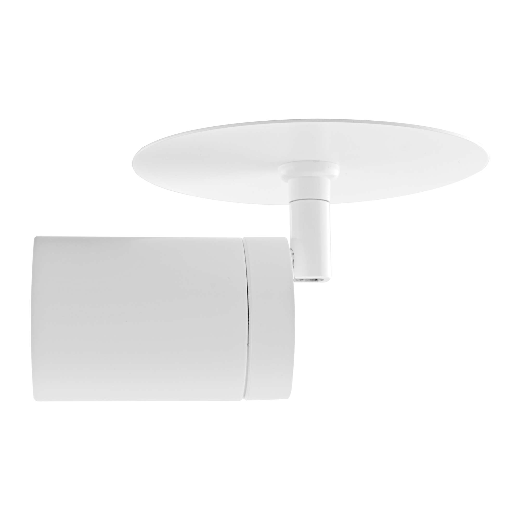 Short Tube Spotlight Semi Recessed 140mm Base GU10 240V 35W White | Mr ...