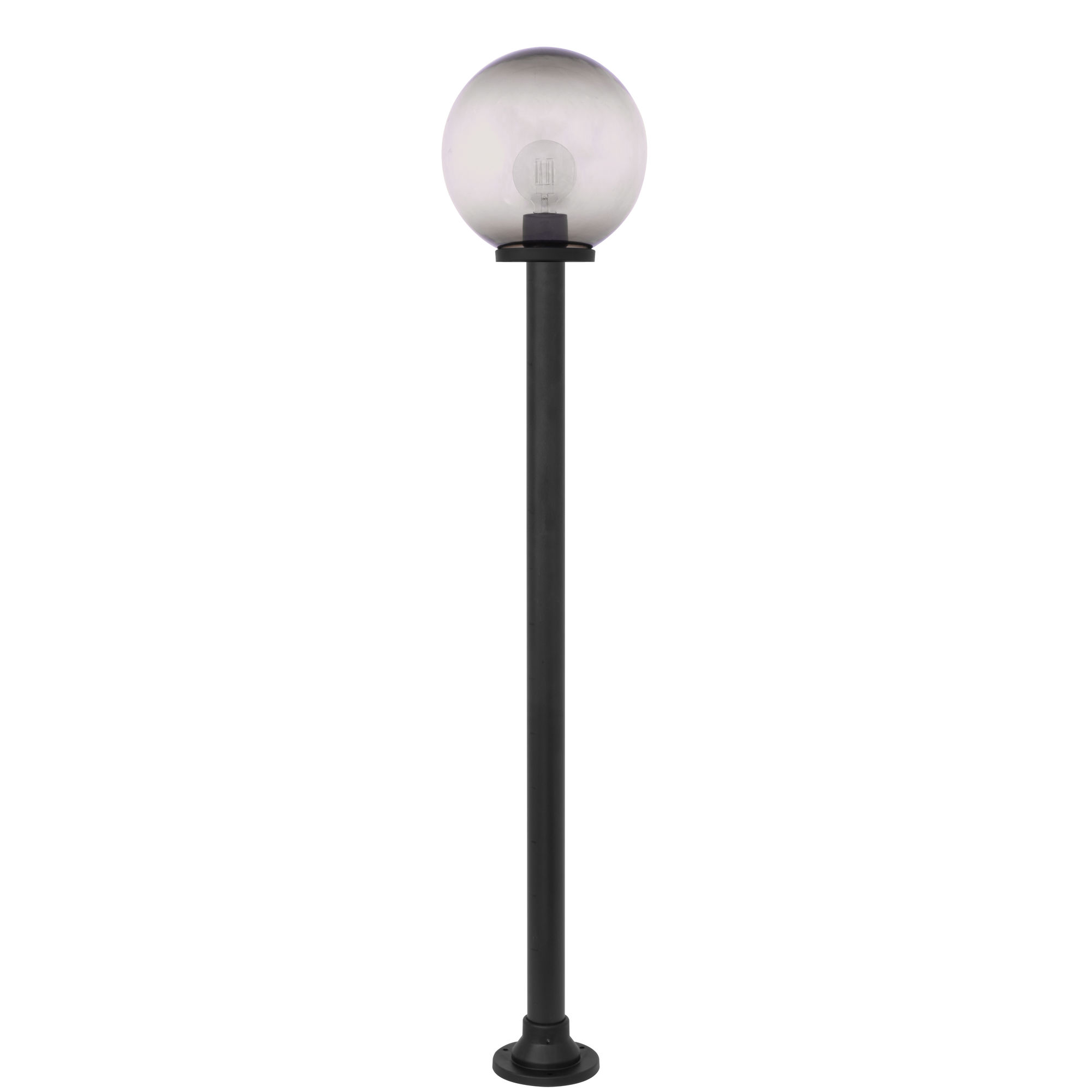Globe Post Single Kit 300mm Smoked 2000mm | Mr Resistor Lighting