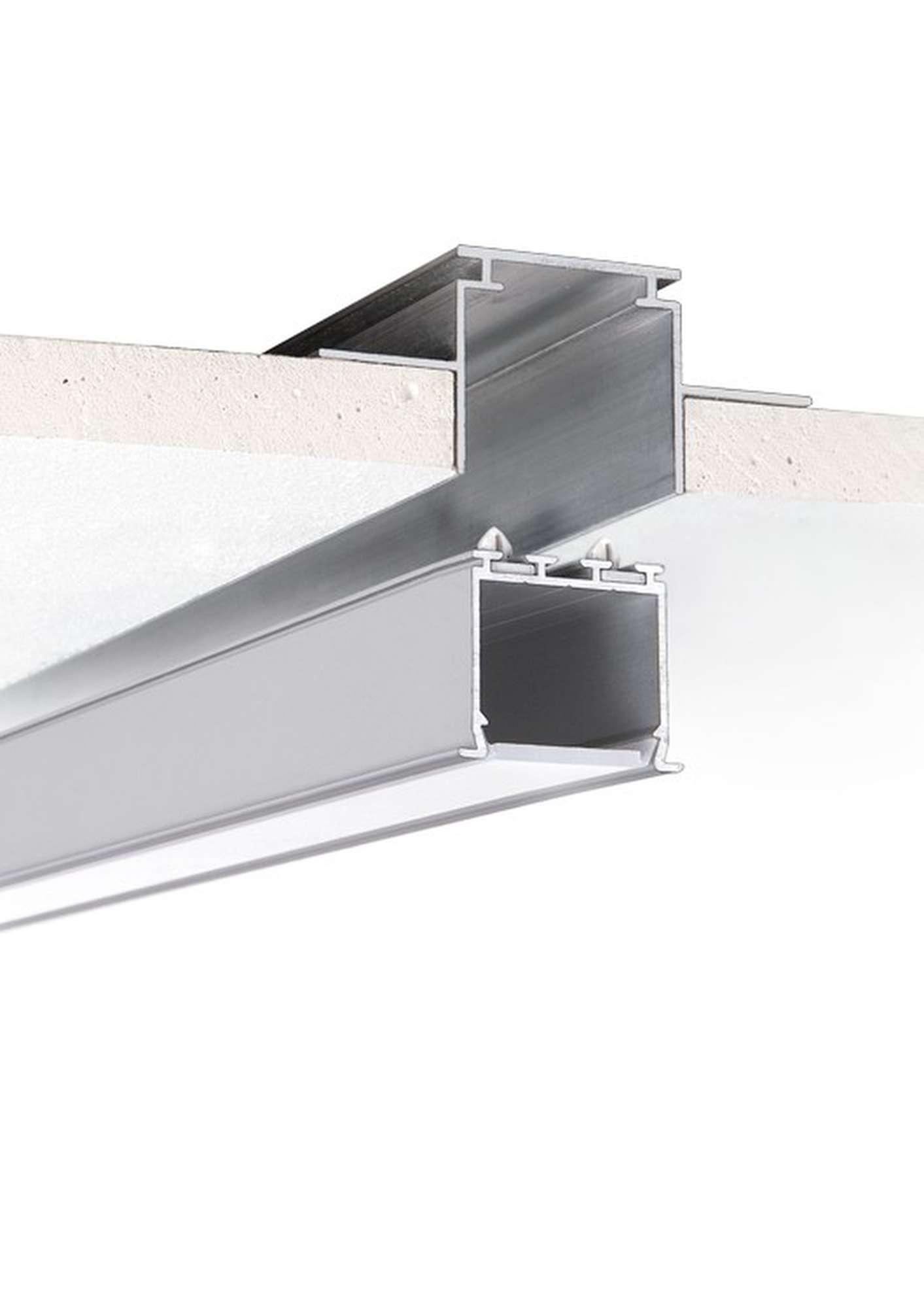 Lokom Recessed Extrusion Profile Aluminium 3000mm | Mr Resistor Lighting
