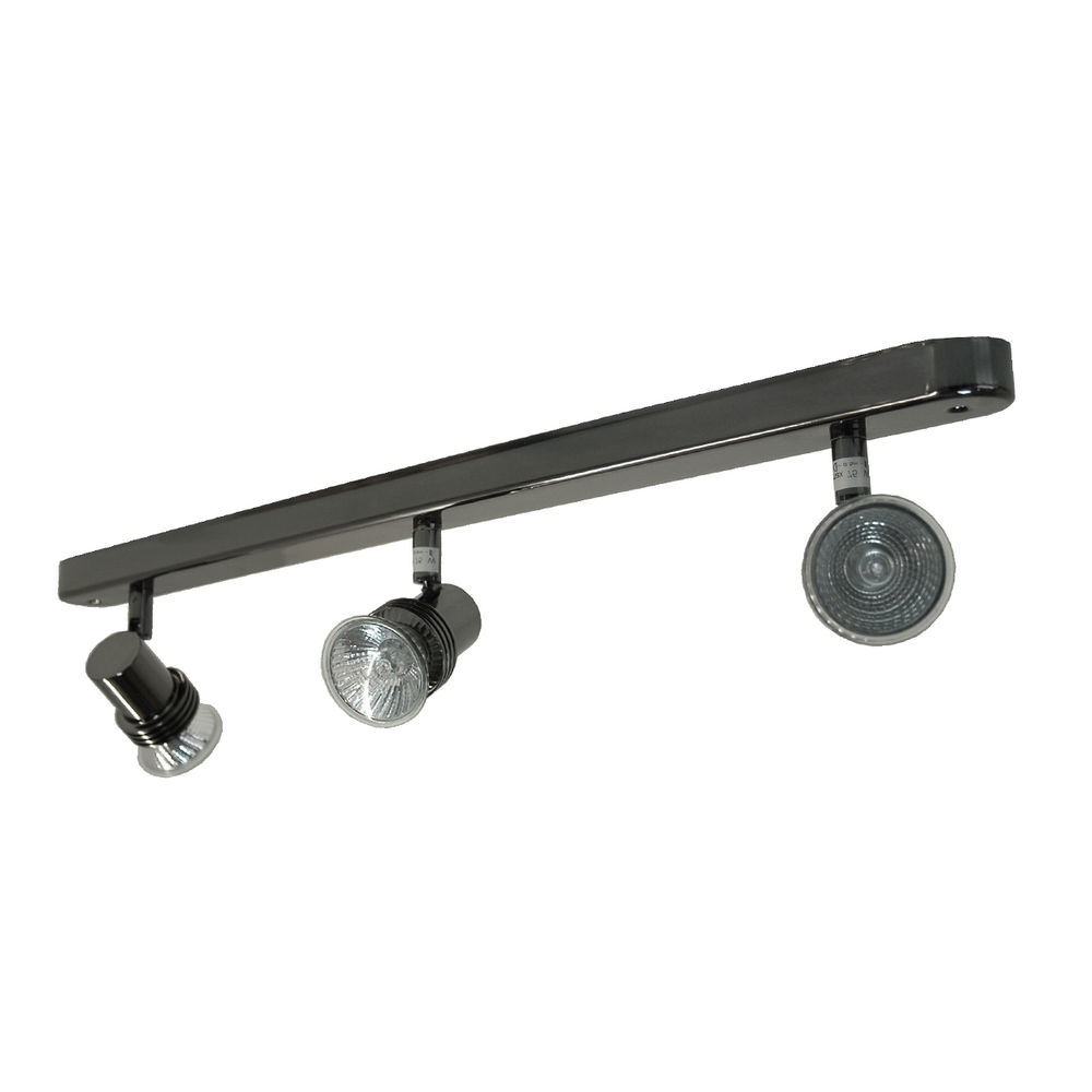Space Triple Bar Spotlight 240V 3 x 50W Black Chrome | Mr Resistor Lighting
