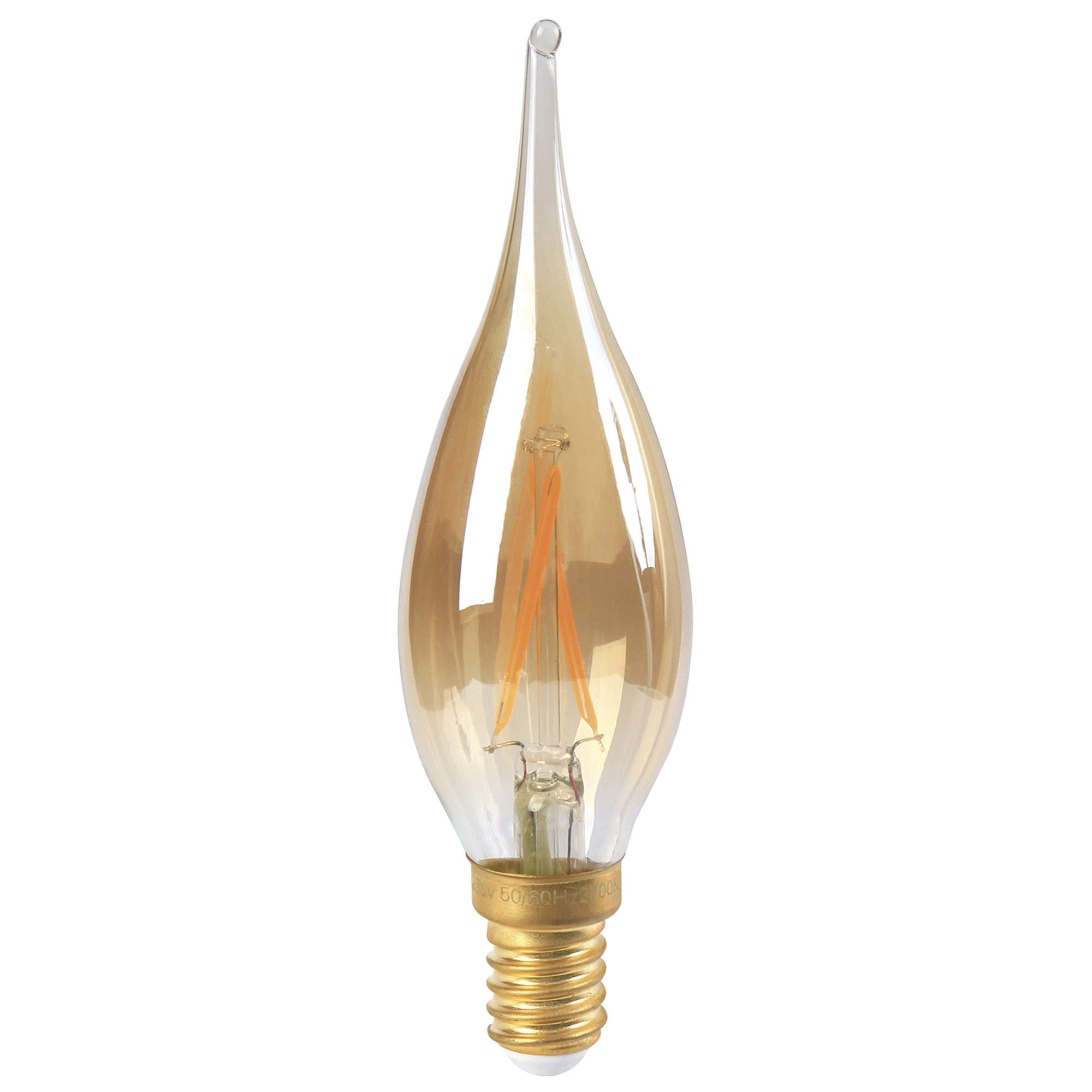 LED Amber Dimmable Candle Lamp E14 200lm GS4 Dimmable 4W 2700K Warm White | Mr Resistor Lighting