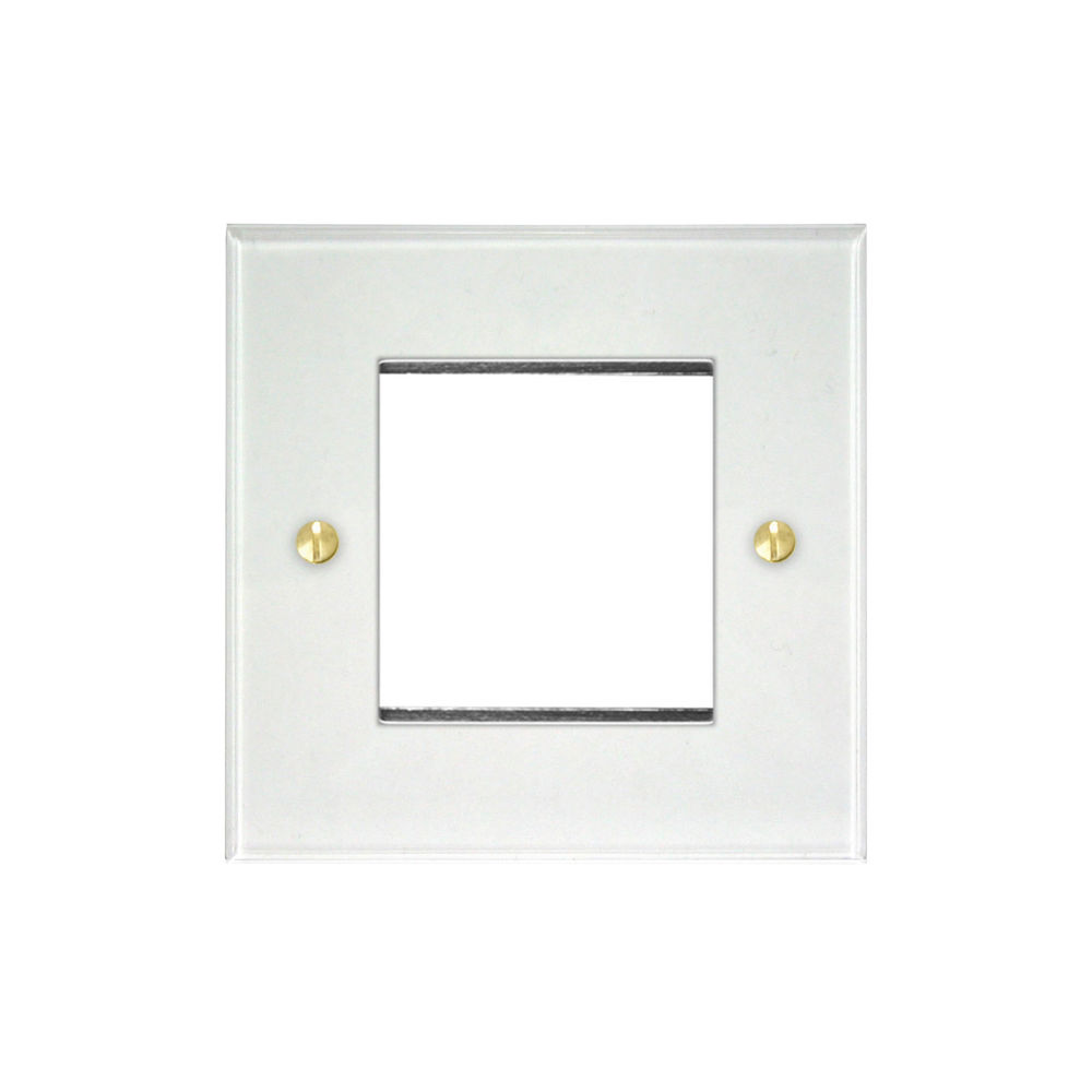 Prism Euro Plate 2 gang Clear Perspex | Mr Resistor Lighting