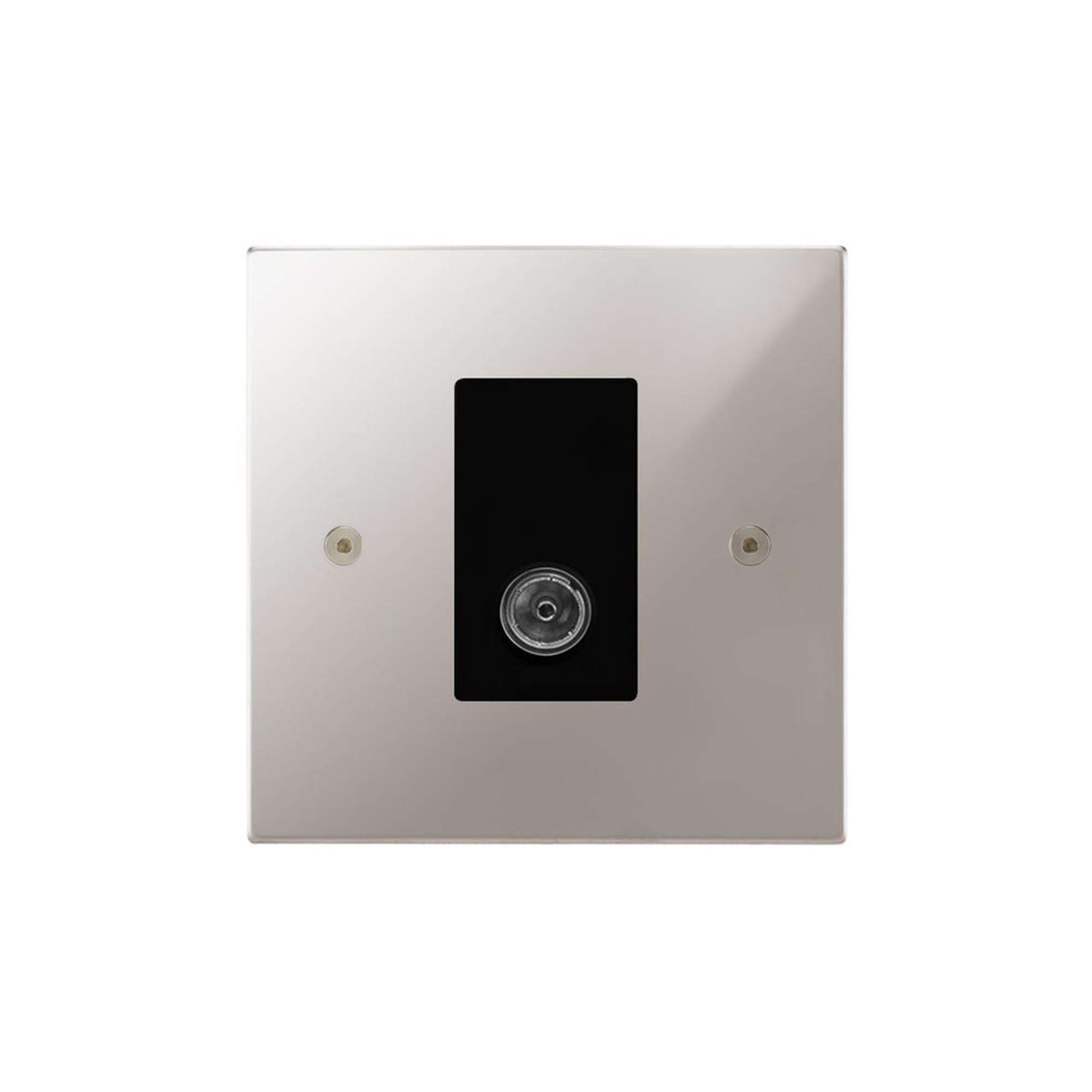 Horizon Square TV Socket 1 gang television co-axial Polished Stainless ...