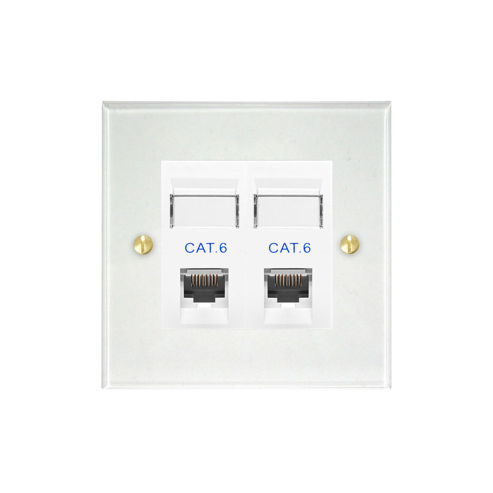 Prism Communications Socket 2 gang RJ45 cat 6 Clear Perspex | Mr ...