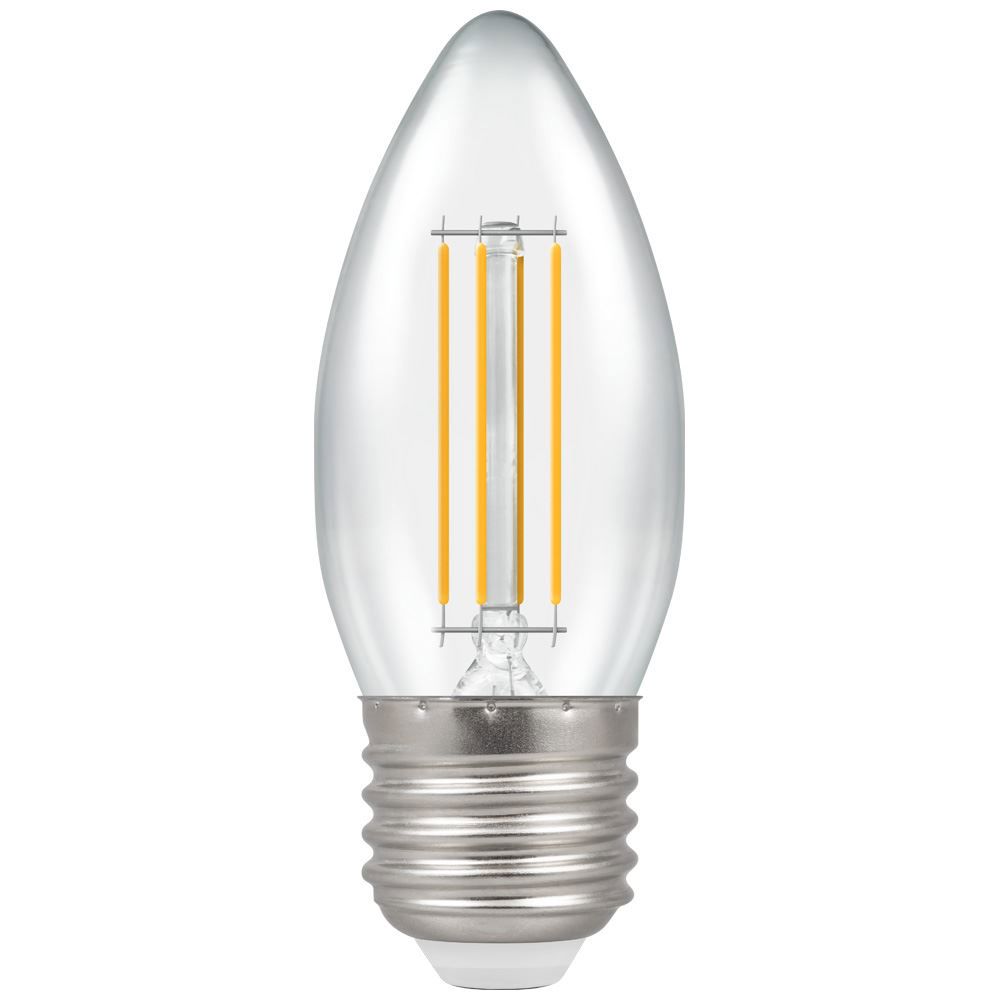 LED Clear Filament Candle Light Bulb 35mm 470lm Dimmable ES 5W 2700K ...