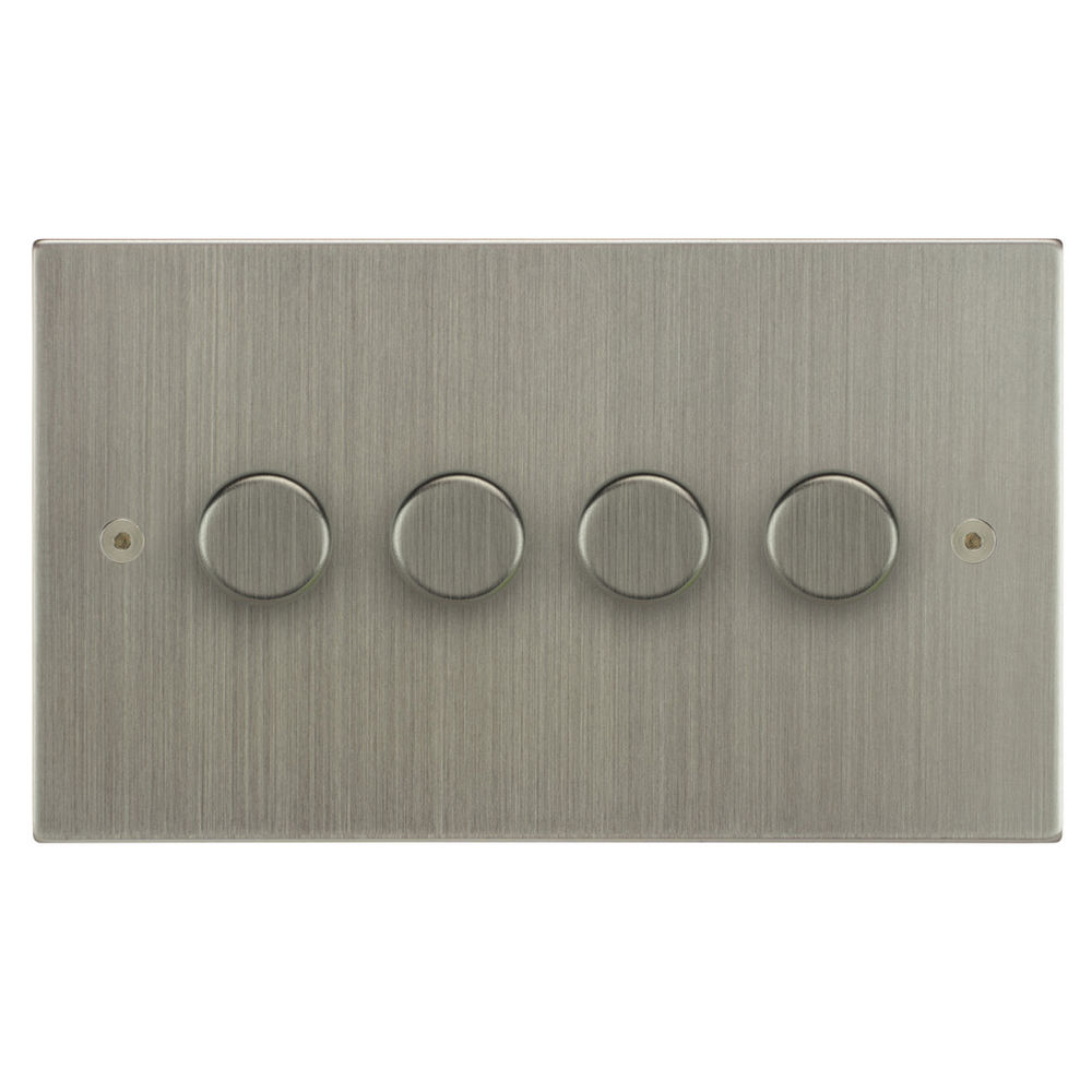 Horizon Square Dimmer Switch V-PRO Trailing Edge LED 4 gang 120 watt 2 ...