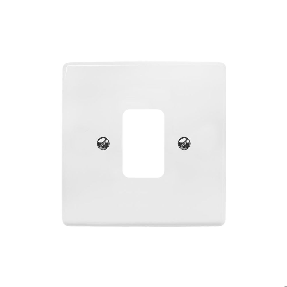 MK Logic Plus Plate Grid 1 gang grid plate White | Mr Resistor Lighting