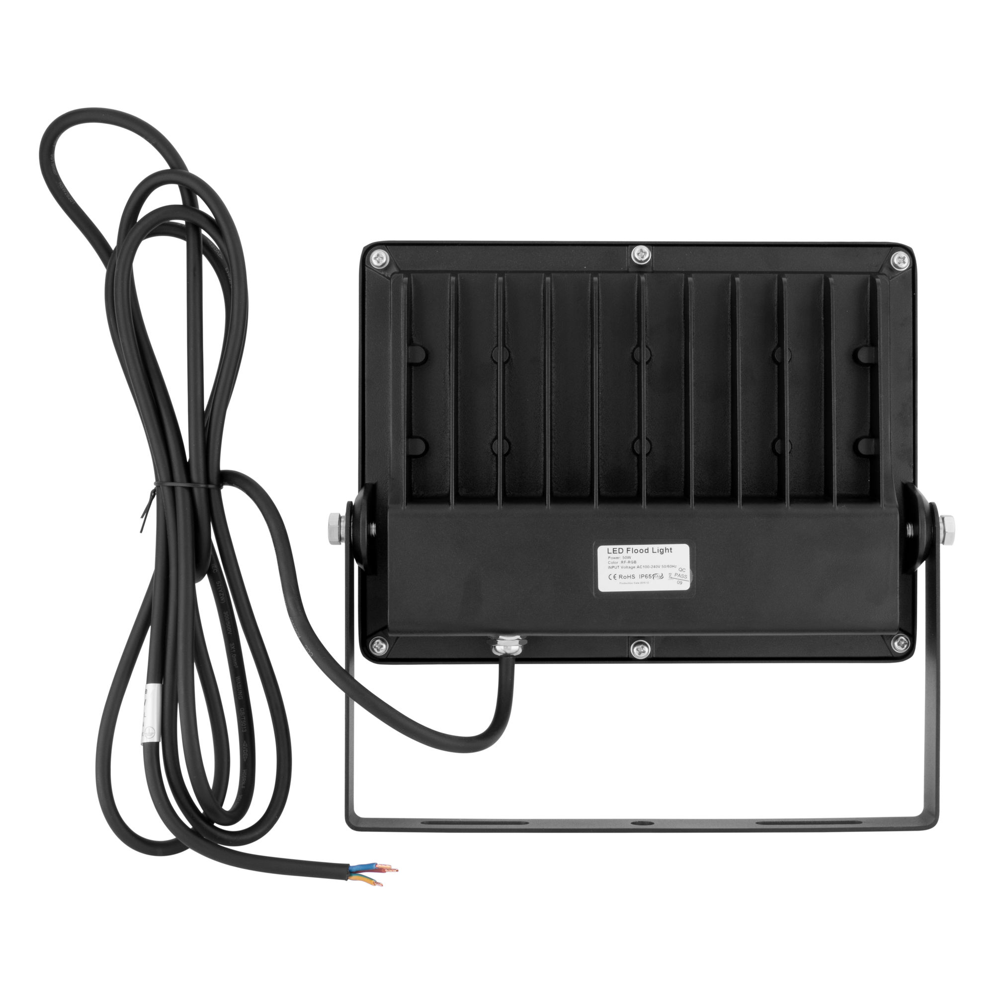 LED Black RF Floodlight Spike 240V 50W (=500W) | Mr Resistor Lighting