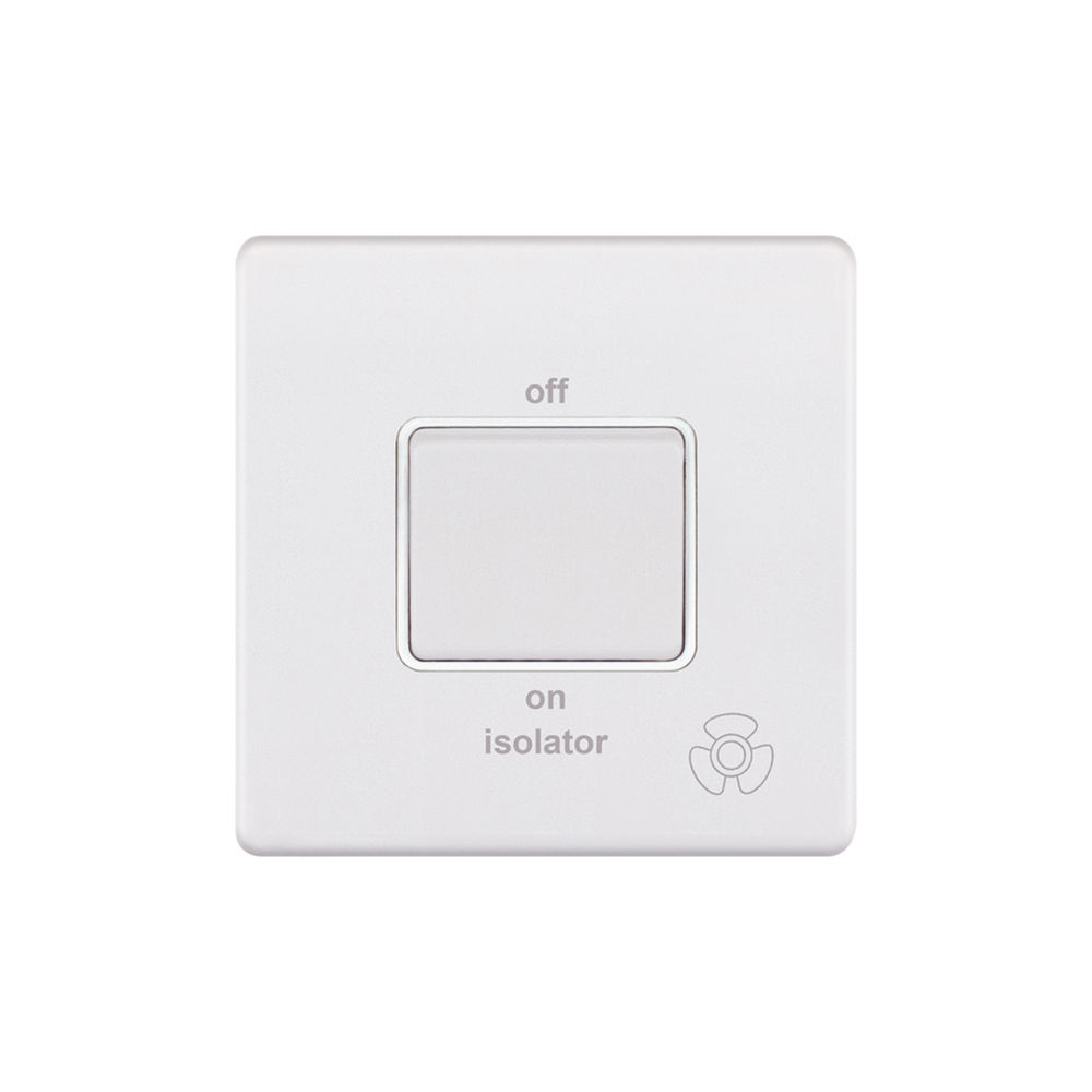 Fan Isolator Switch Screwless 1 gang fan isolator switch Matt White ...