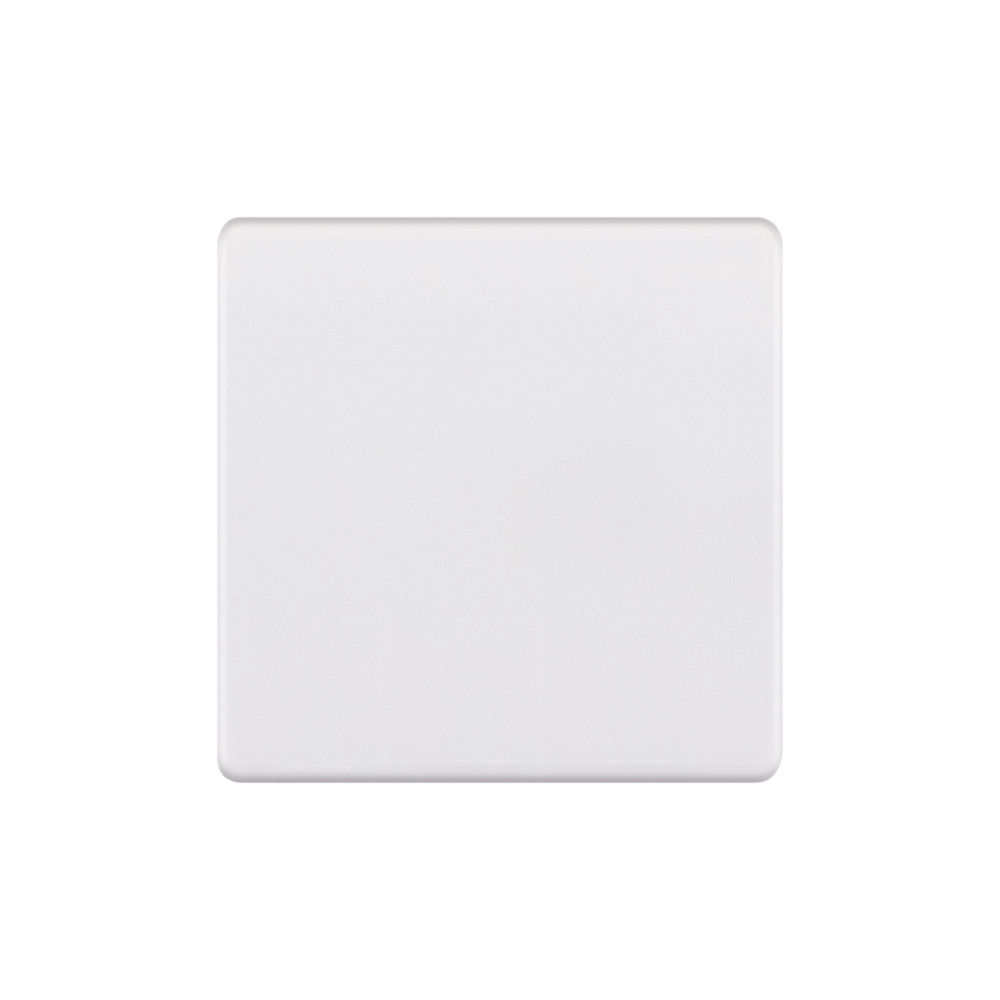 Blank Plate Screwless 1 gang single Matt White | Mr Resistor Lighting