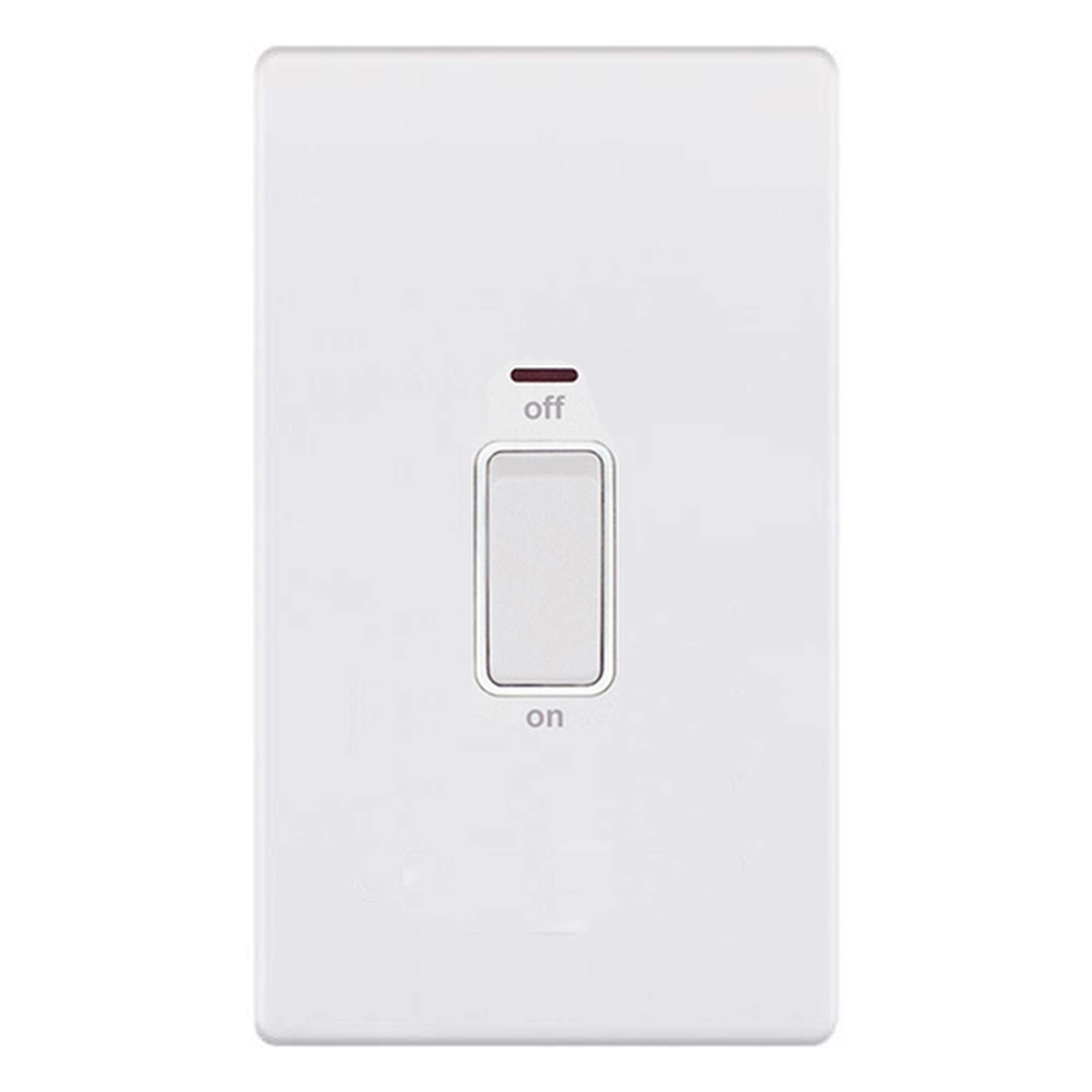 Cooker Switch Screwless 2 gang plate 45 amp cooker switch socket outlet ...