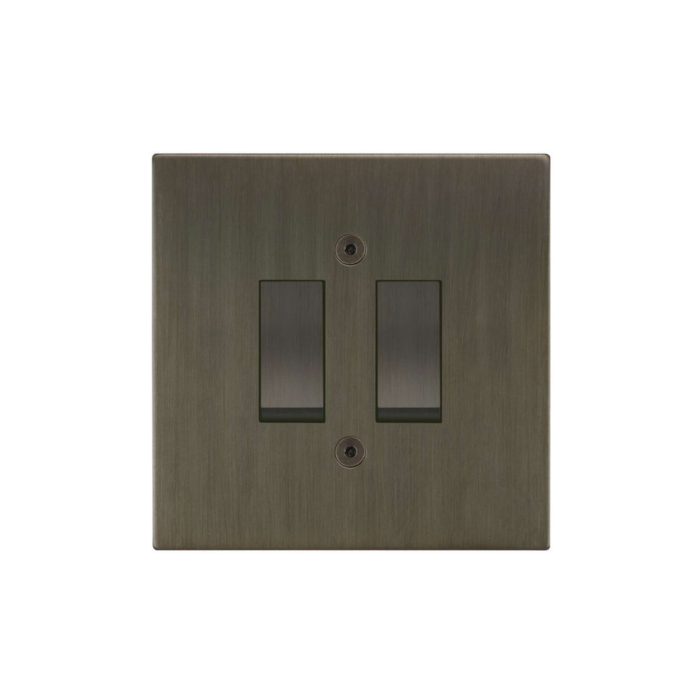 Horizon Square Rocker Switch 2 gang 20 amp 2 way Jordan Bronze | Mr ...
